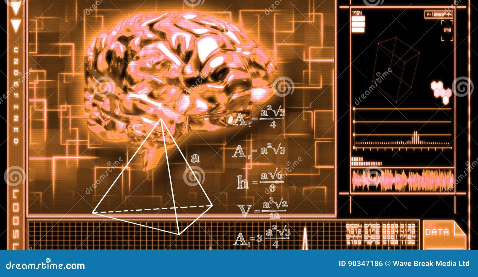 3d Image of Brain and Equations Stock Photo - Image of heartbeat ...