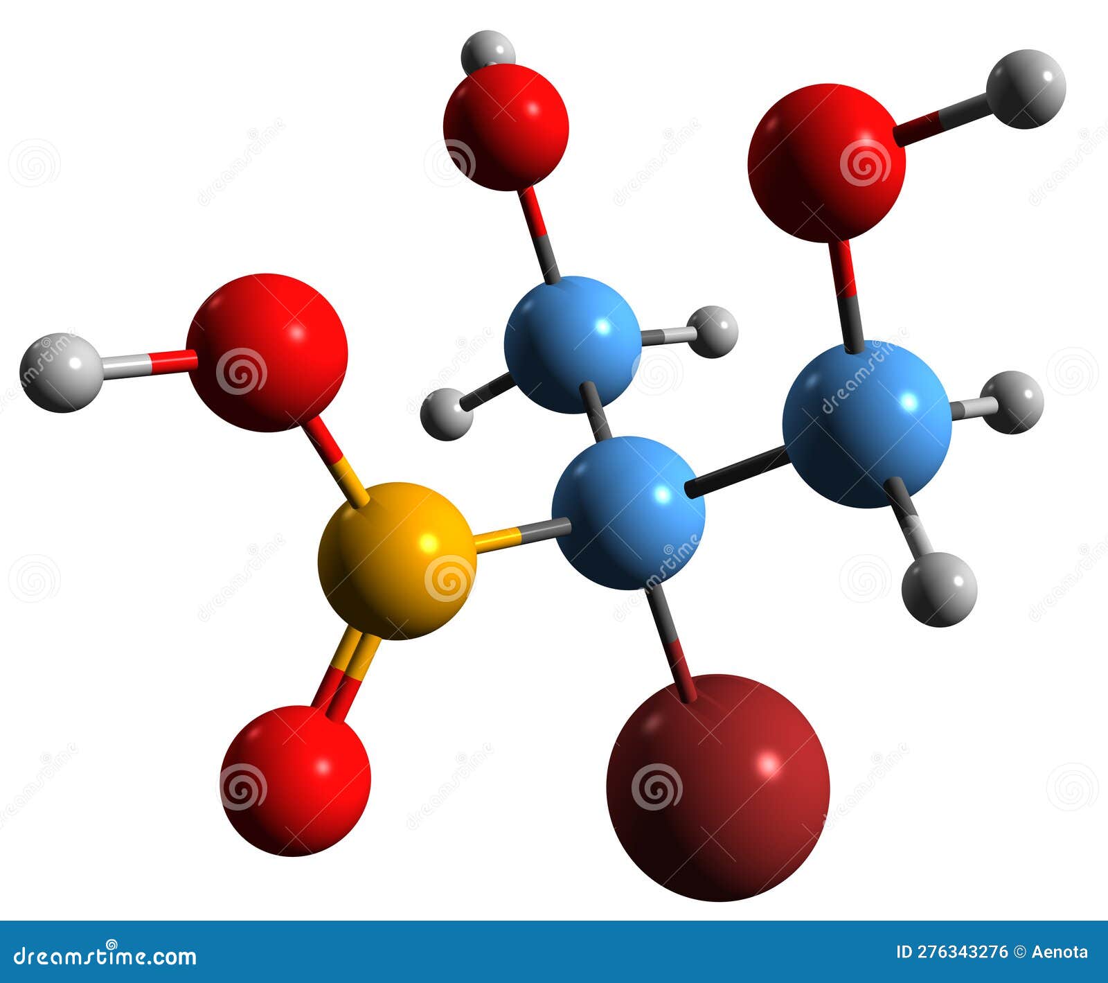 3D Image of Bronopol Skeletal Formula Stock Illustration - Illustration ...