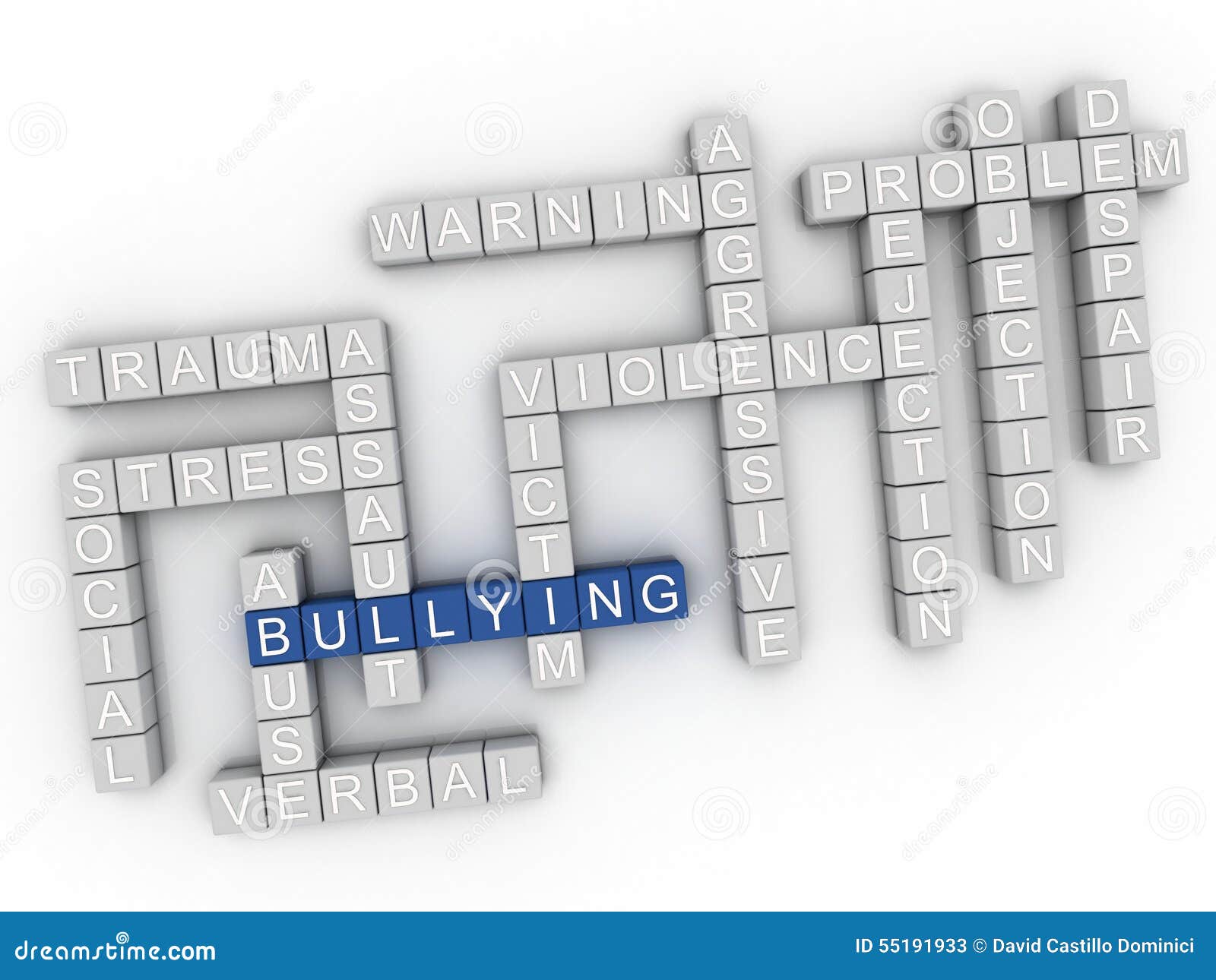 3d Image Bullying Issues Concept Word Cloud Background Royalty-Free ...