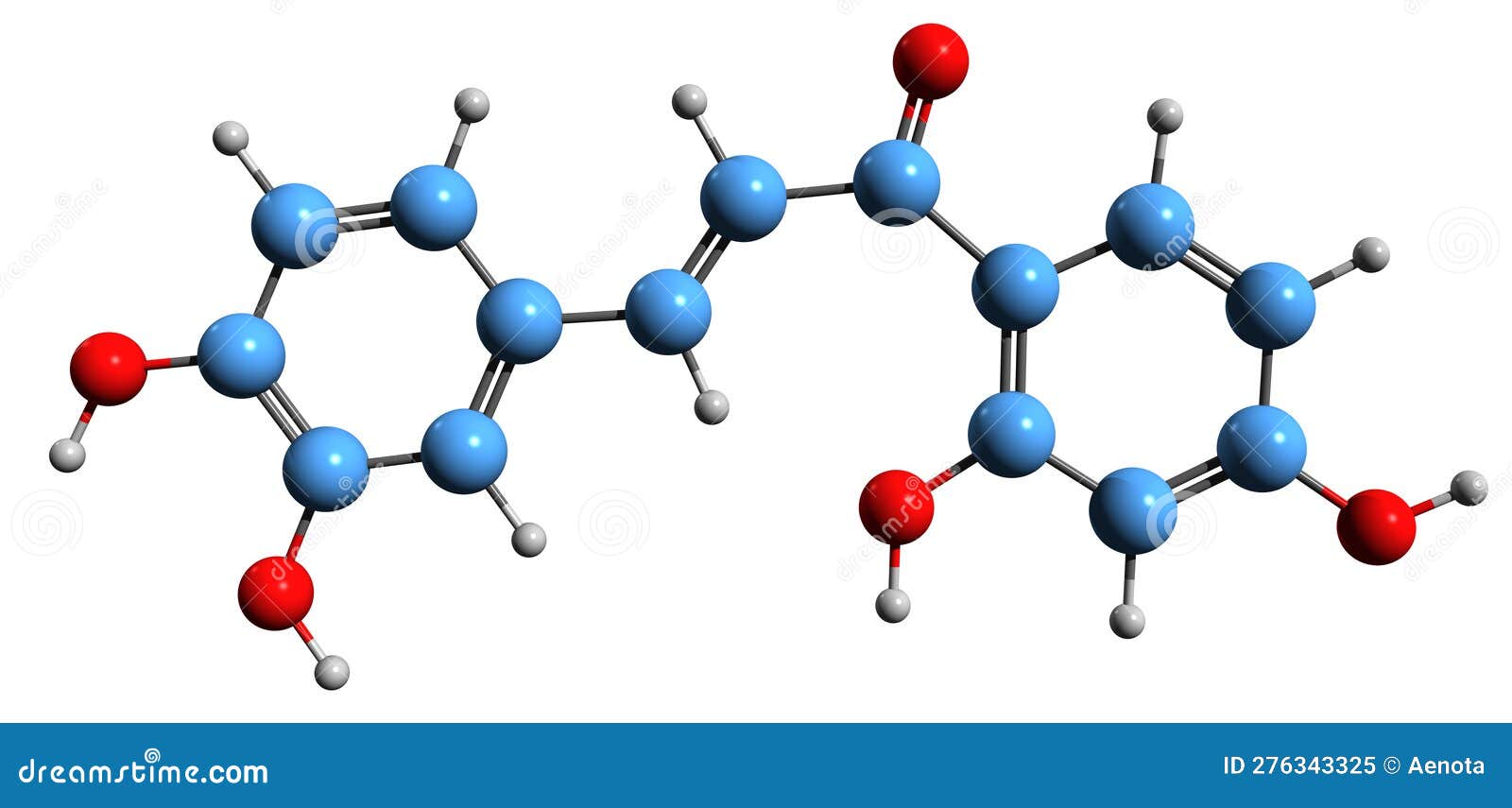 3D Image of Butein Skeletal Formula Stock Illustration - Illustration ...
