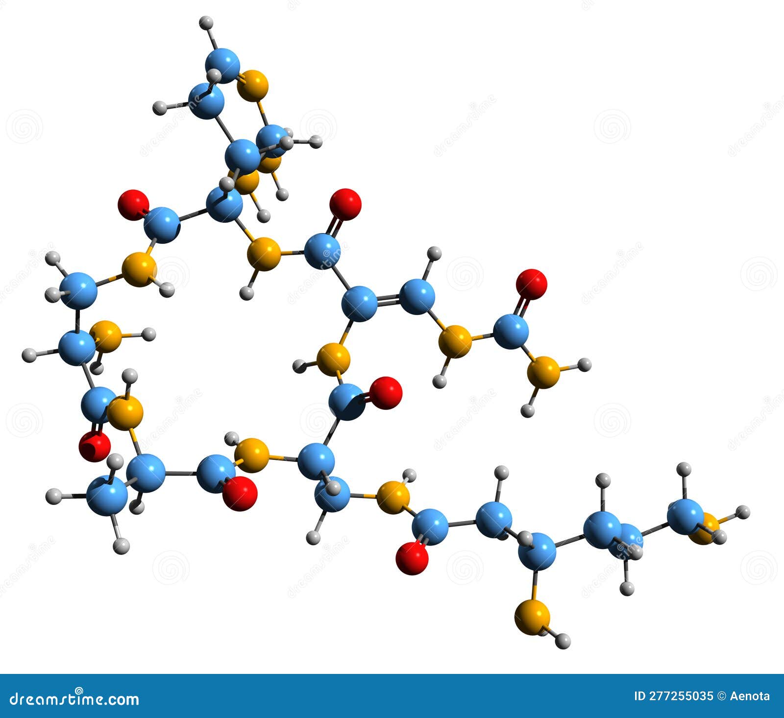 3D Image of Capreomycin Skeletal Formula Stock Illustration ...