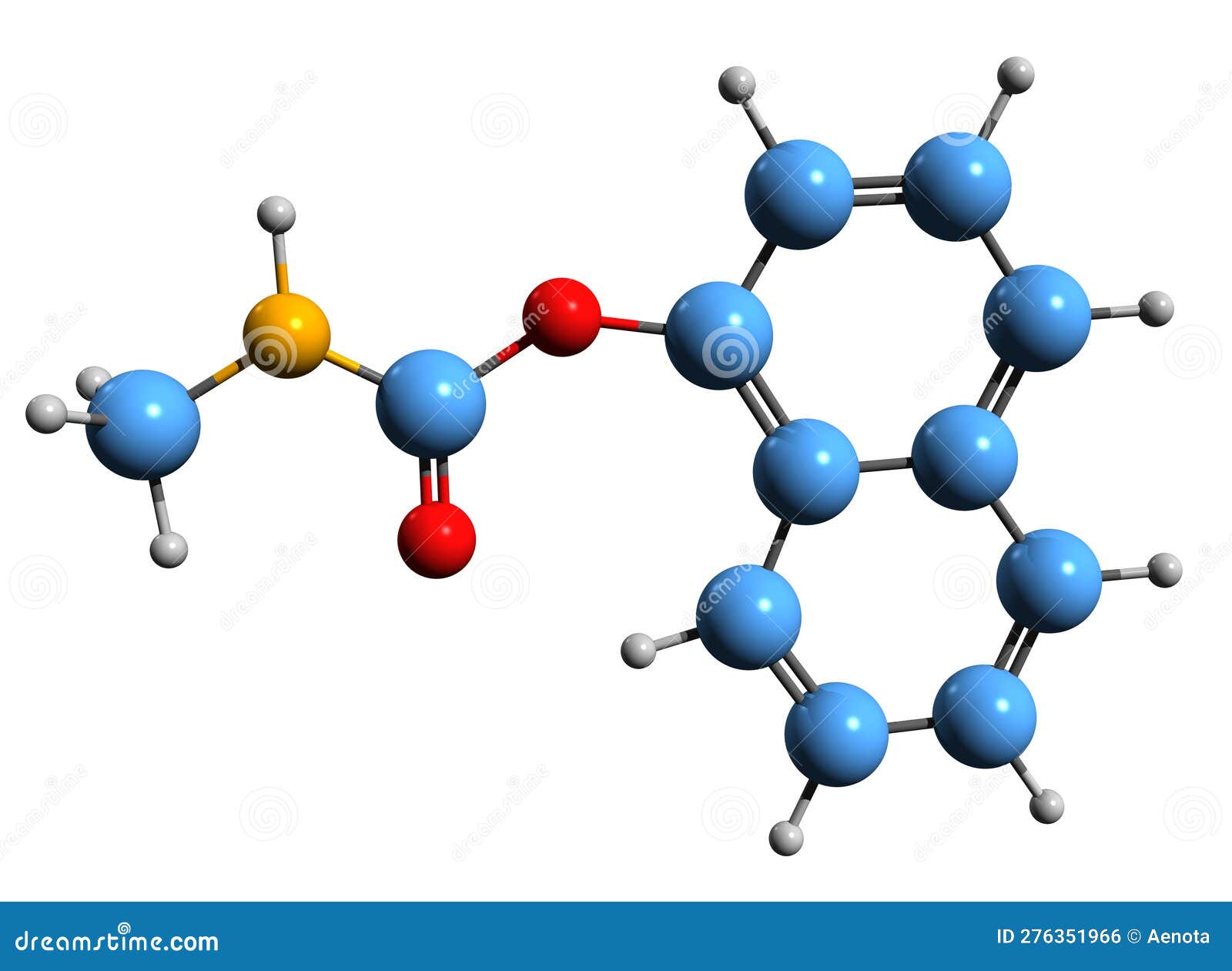 Carbaryl Or Carbaril Insecticide Molecule. Carbamate Class. Skeletal ...