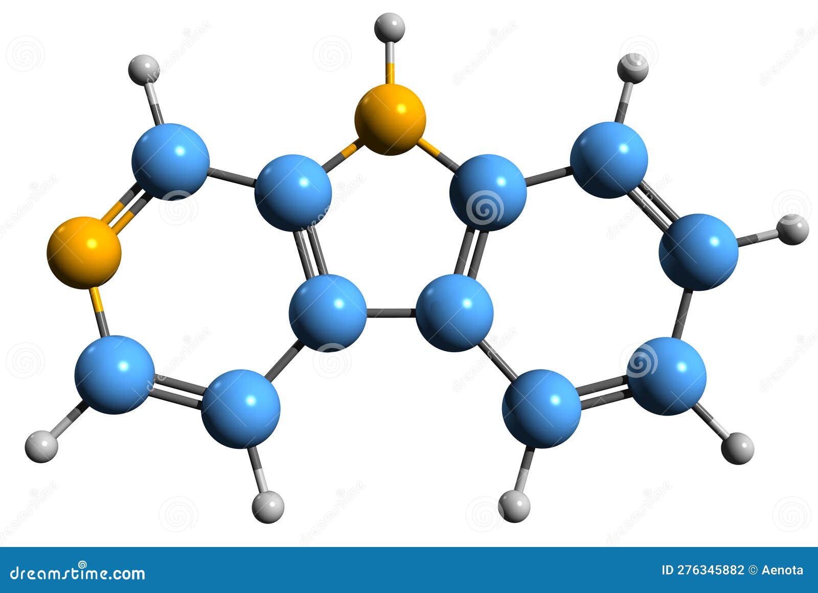 3D Image of Carboline Skeletal Formula Stock Illustration ...
