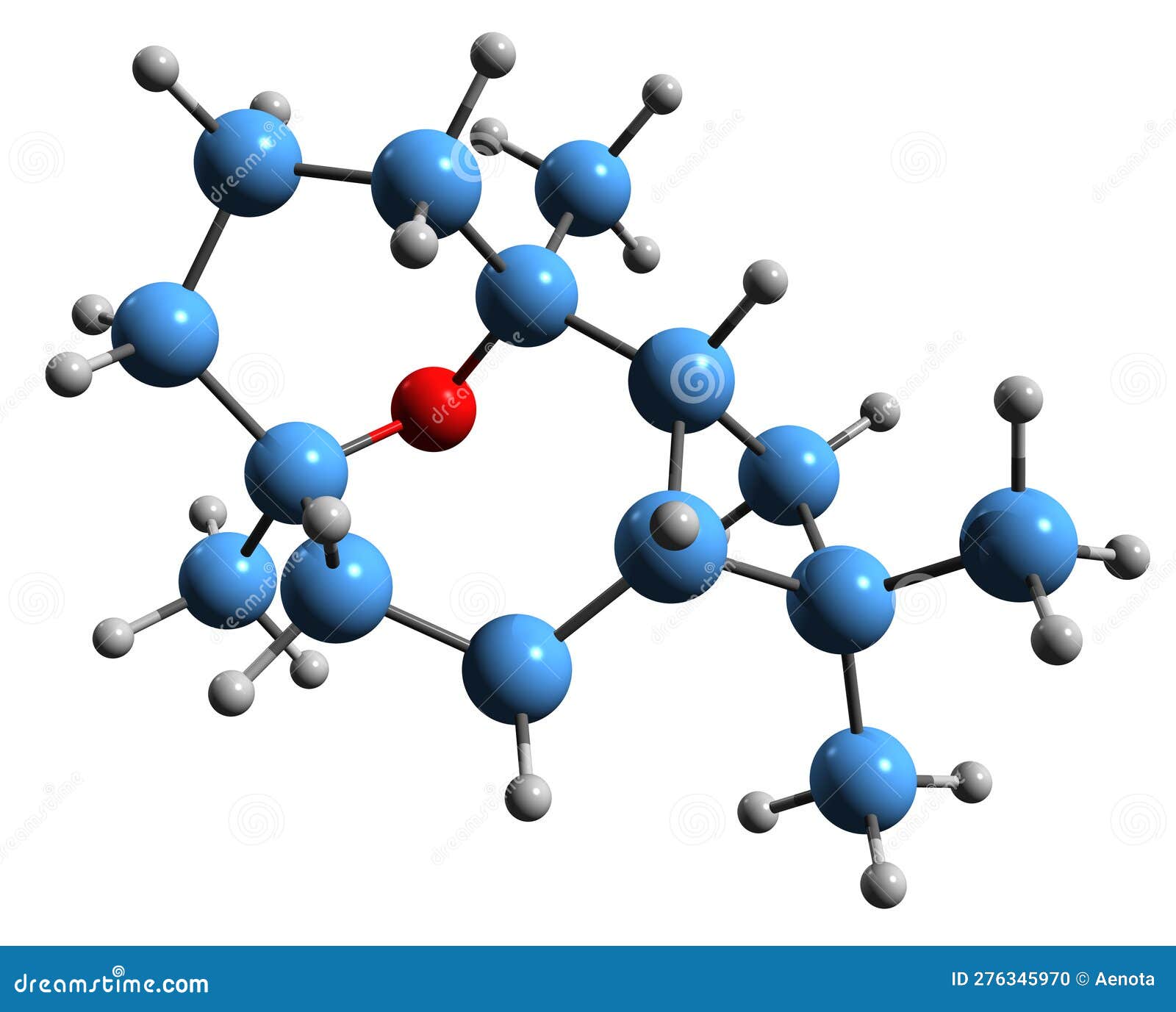3D Image of Caryophyllene Oxide Skeletal Formula Stock Illustration ...