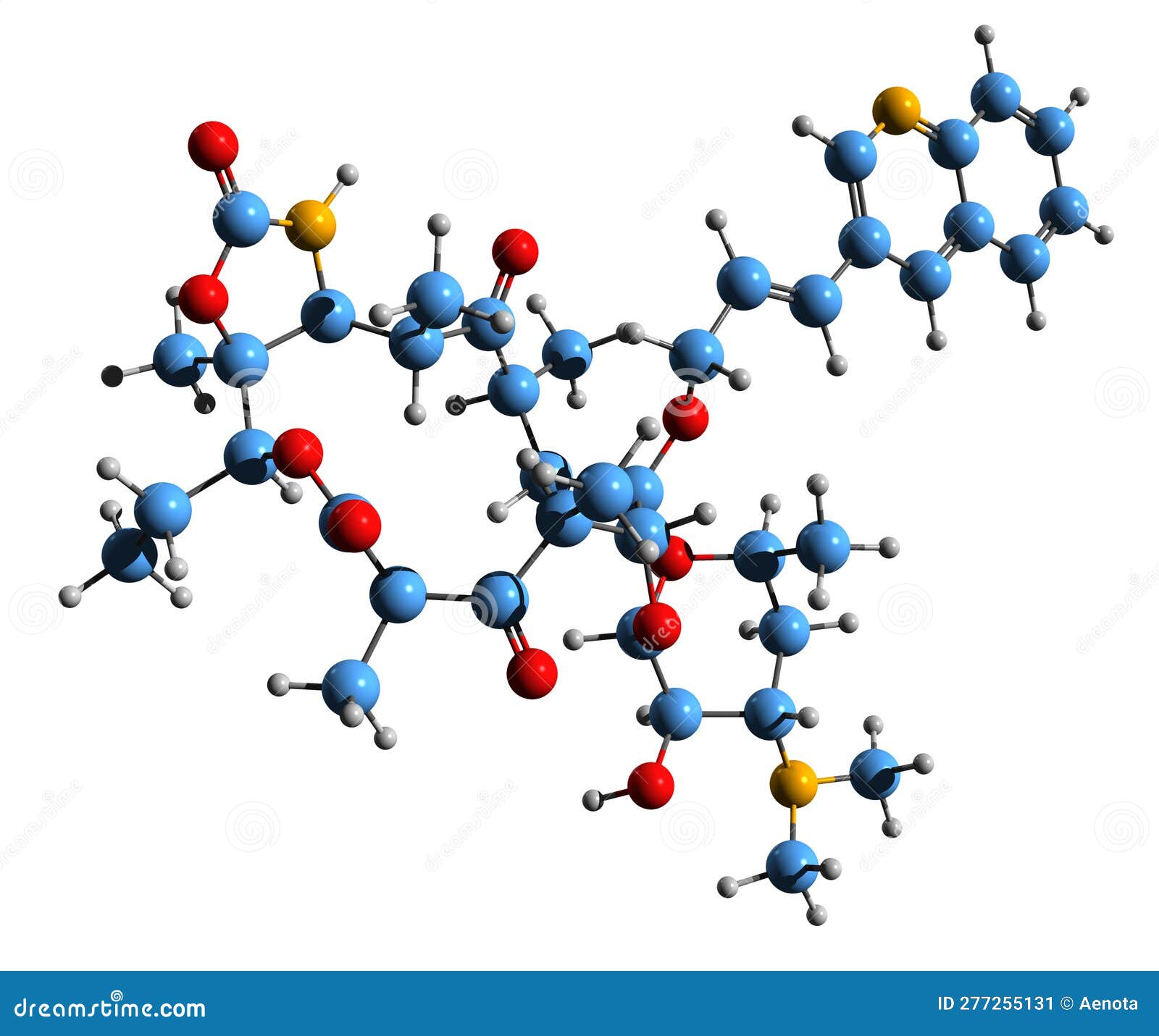 3D Image of Cethromycin Skeletal Formula Stock Illustration ...