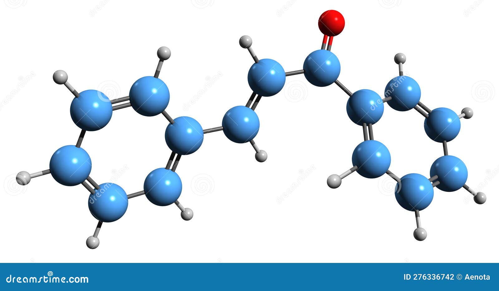 3D Image of Chalcone Skeletal Formula Stock Illustration - Illustration ...