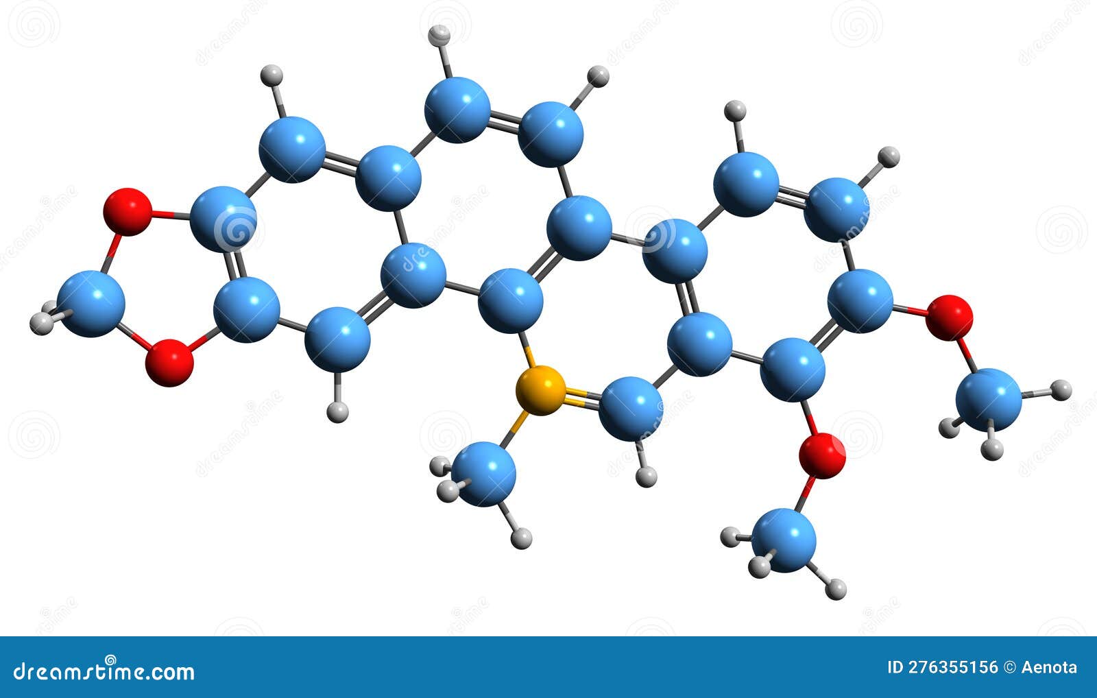 3D Image of Chelerythrine Skeletal Formula Stock Illustration ...