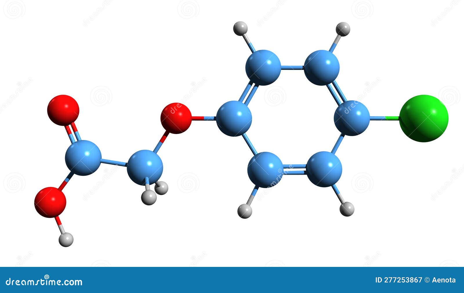 4-Nitrophenol Molecular Structure Isolated On White Stock Illustration ...