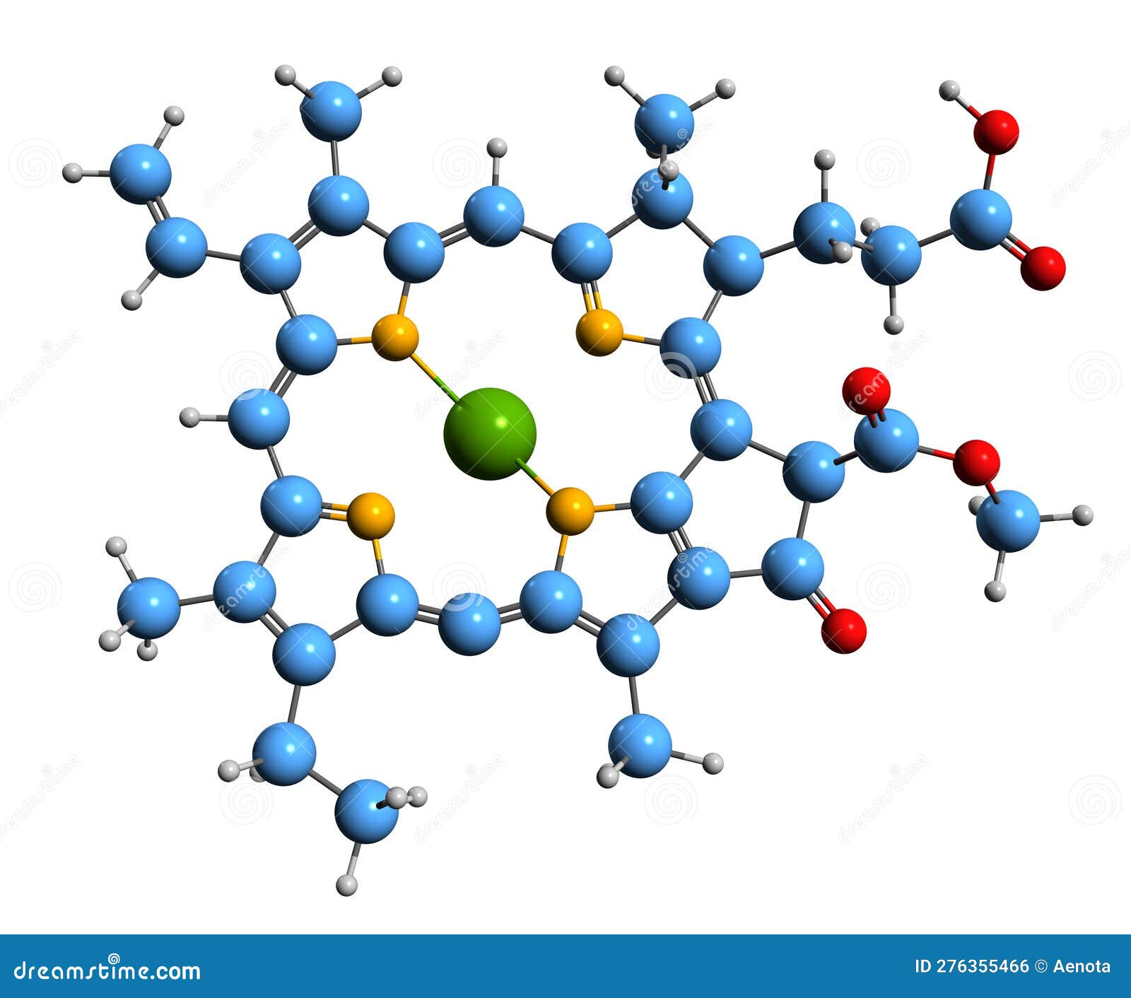 3D Image of Chlorophyllide a Skeletal Formula Stock Illustration ...