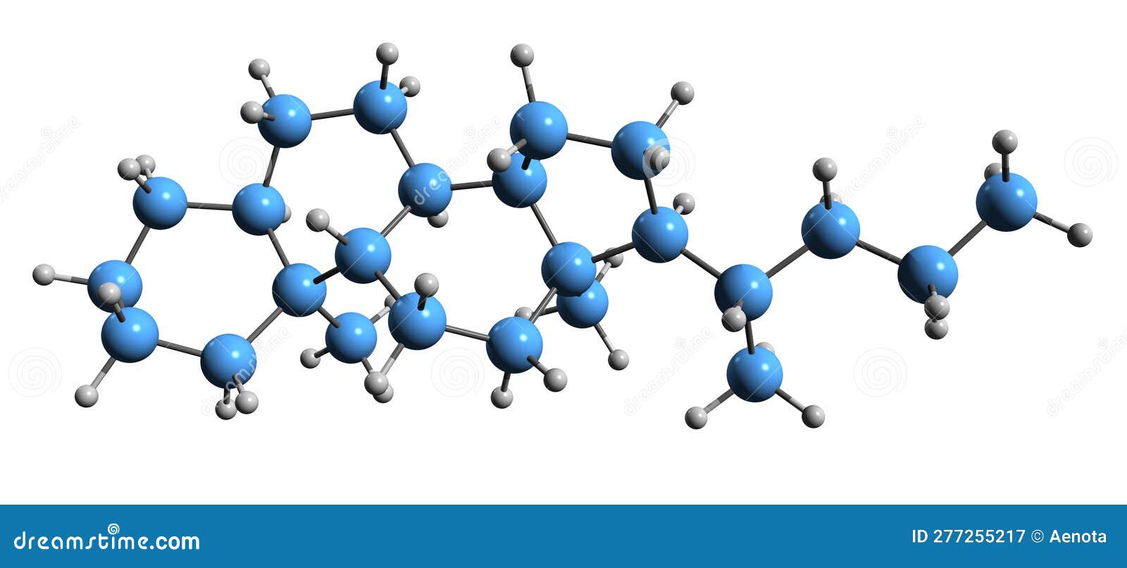 3D Image of Cholane Skeletal Formula Stock Illustration - Illustration ...