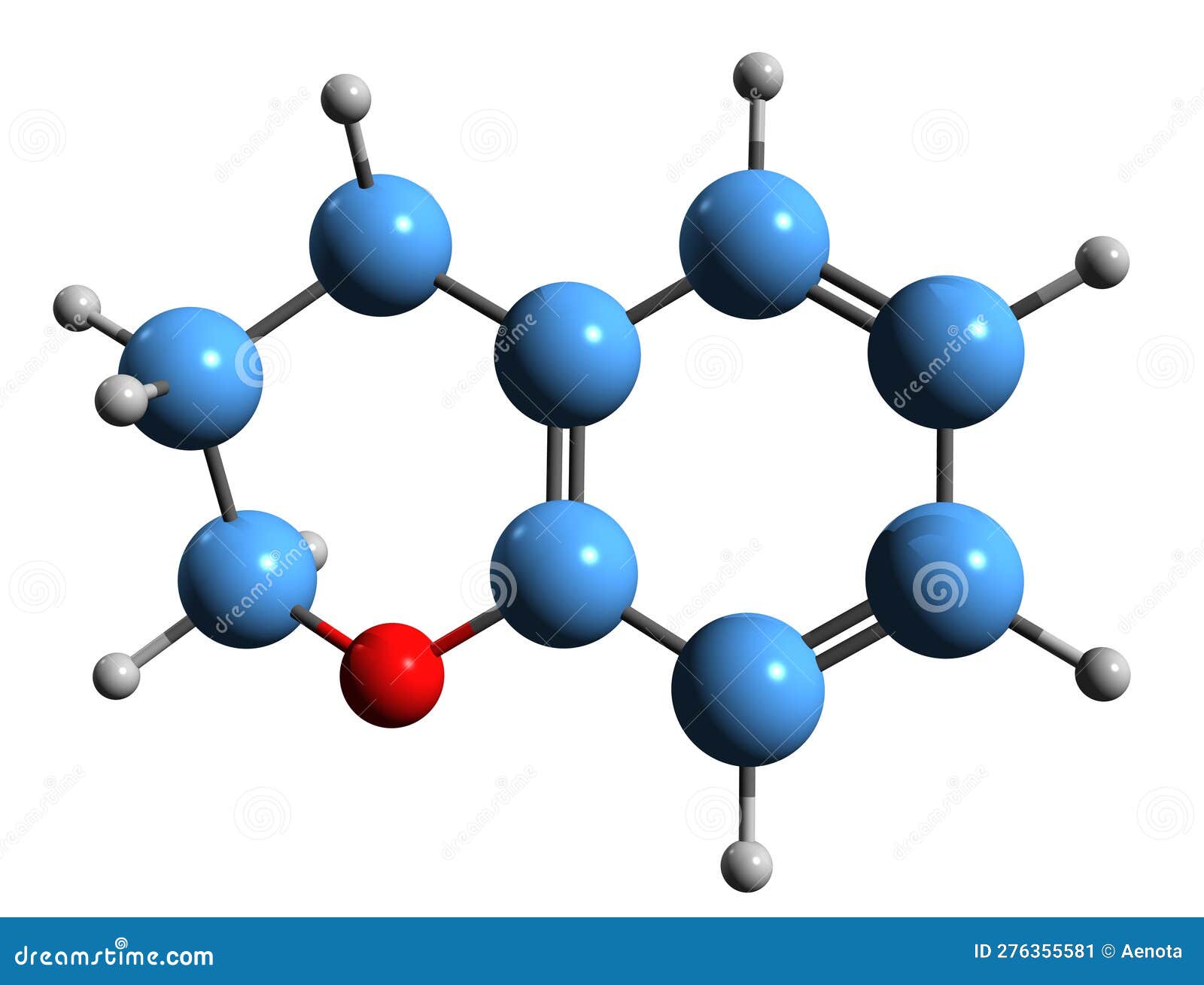 3D Image of Chromane Skeletal Formula Stock Illustration - Illustration ...