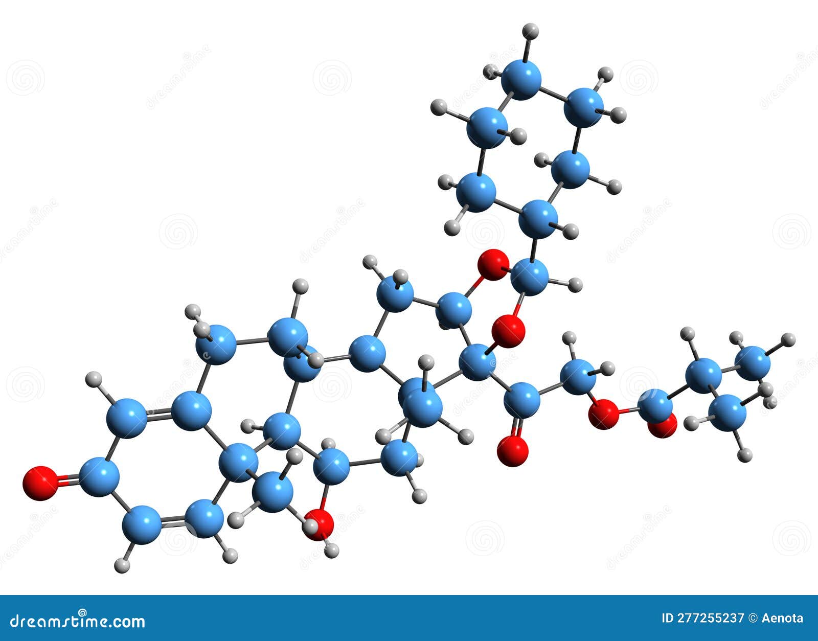 3D Image of Ciclesonide Skeletal Formula Stock Illustration ...
