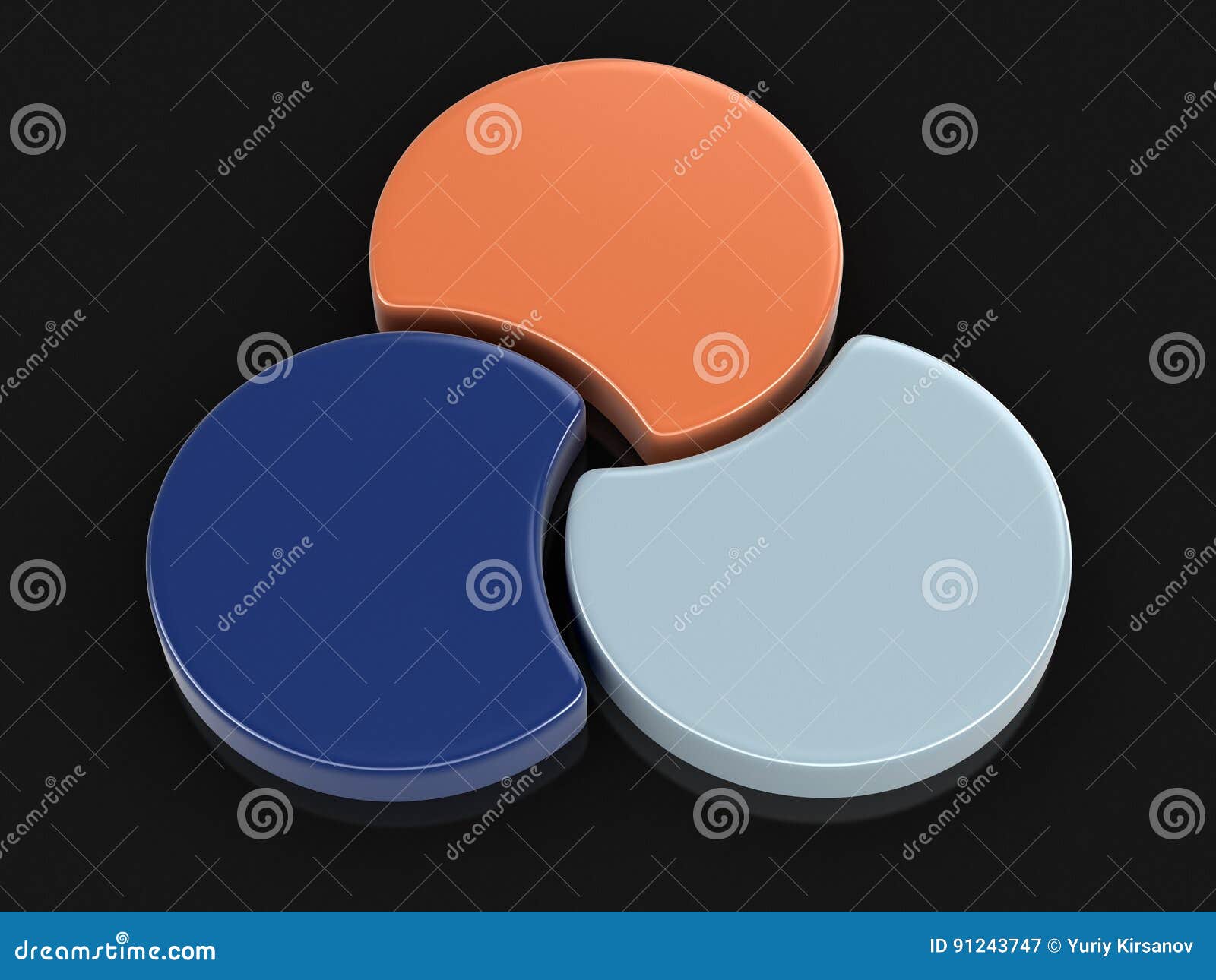 3d image of Circular Graph stock illustration. Illustration of ...