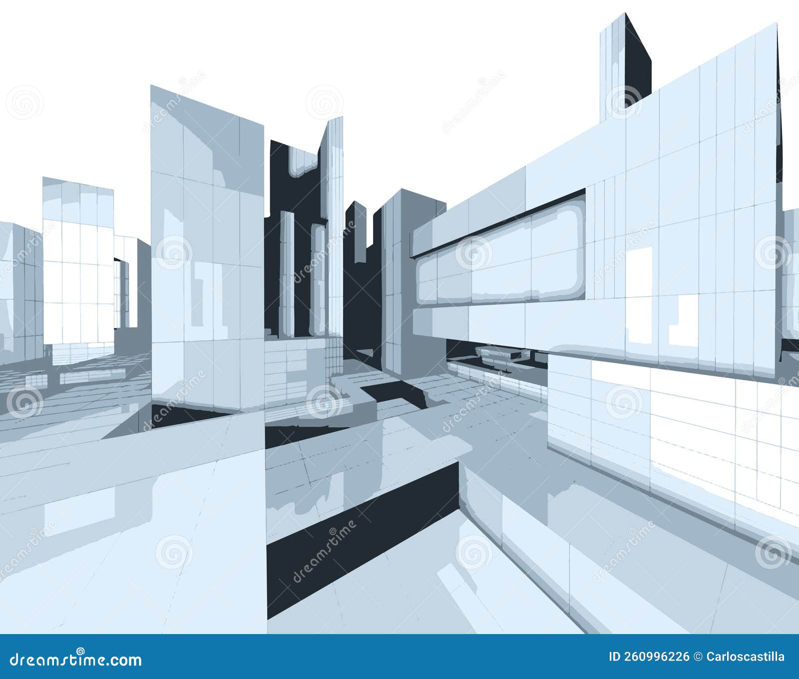 Abstract Architecture and Technology Stock Vector - Illustration of ...