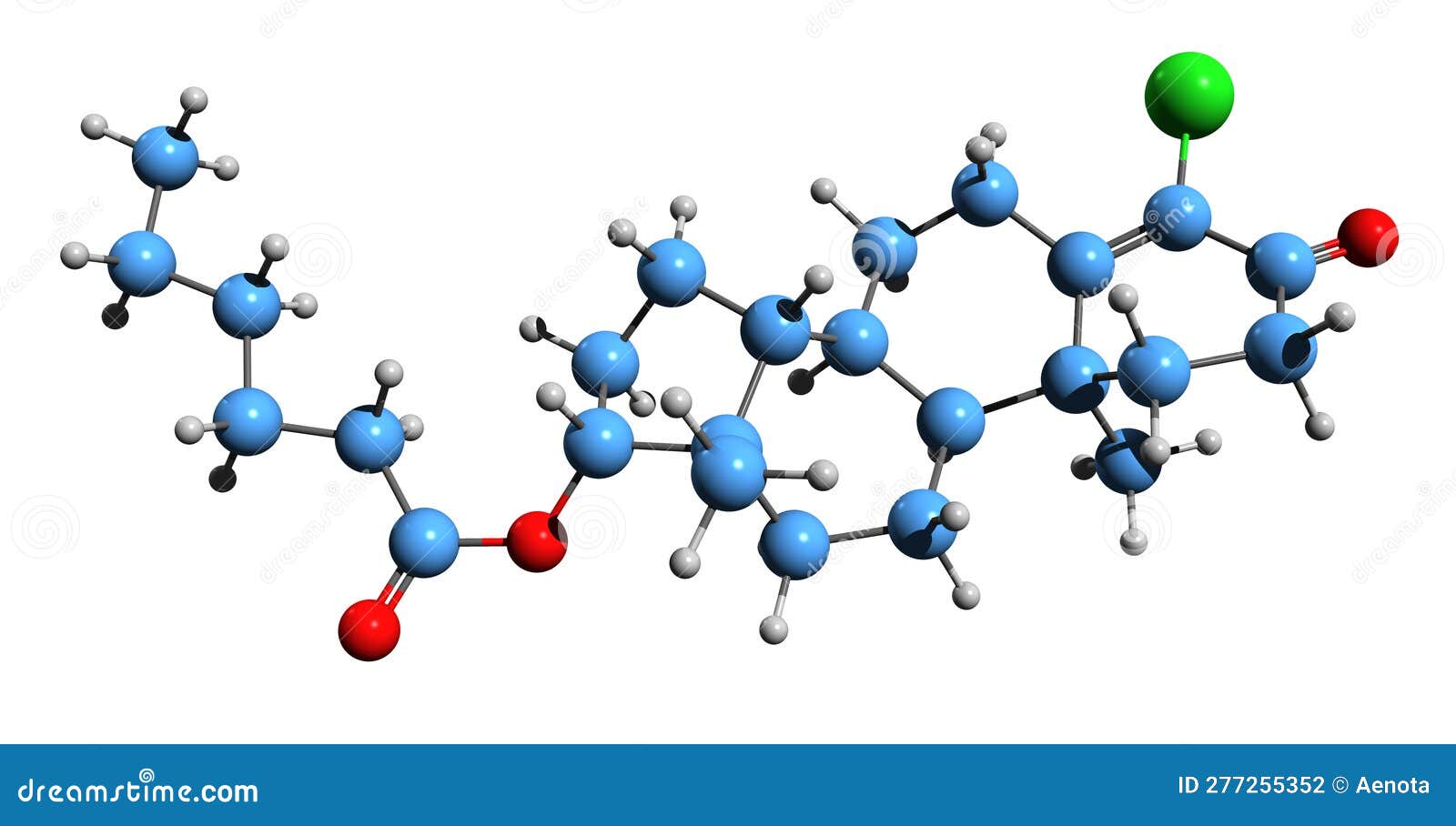 3D Image Of Clostebol Caproate Skeletal Formula Stock Photography ...