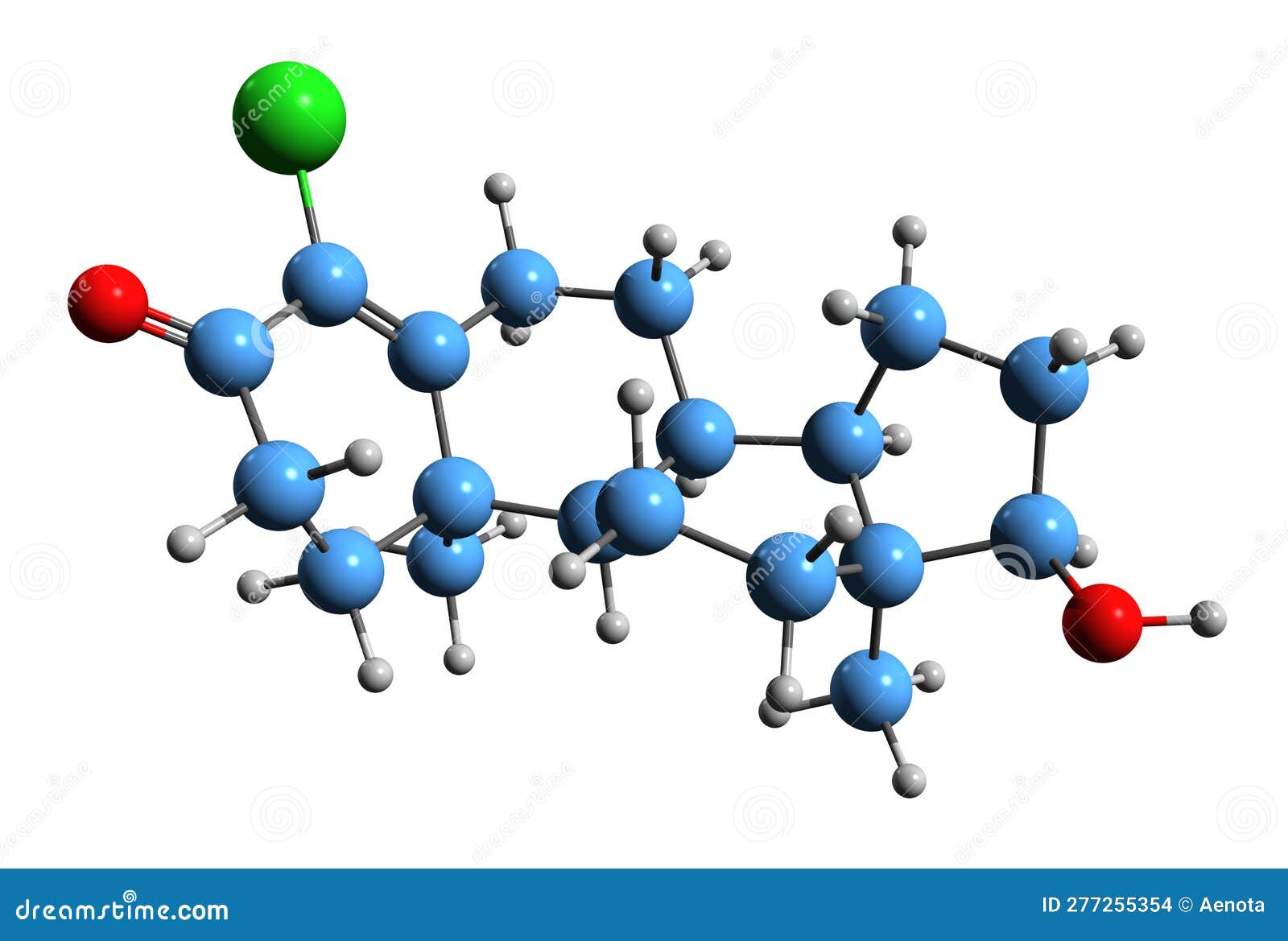3D Image of Clostebol Skeletal Formula Stock Illustration ...