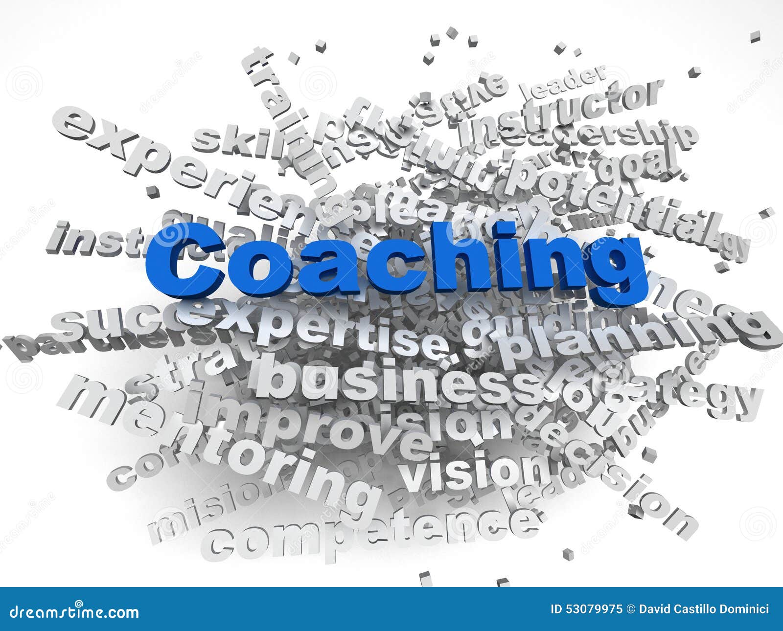 3d Image Coaching Issues Concept Word Cloud Background Royalty-Free ...