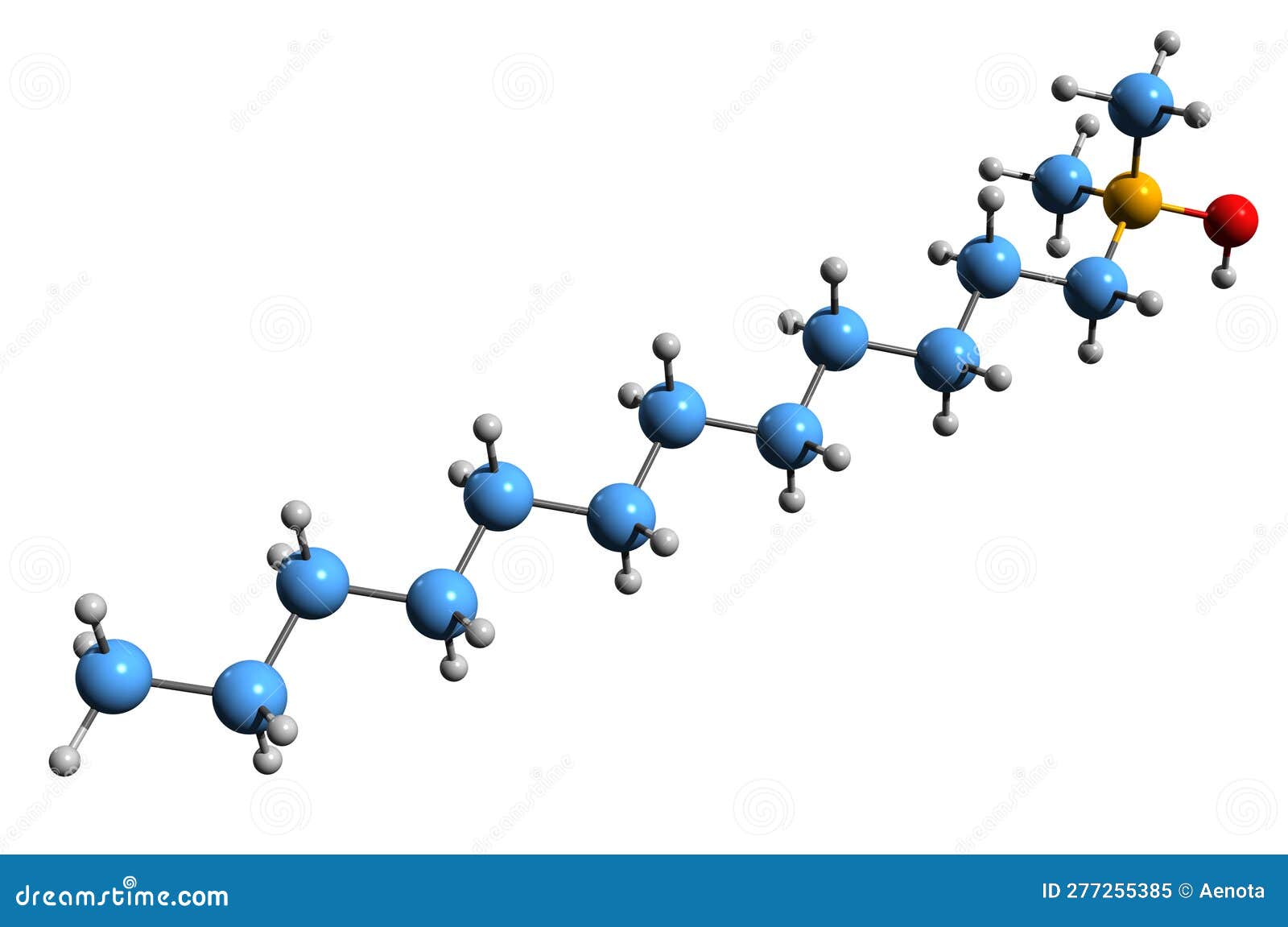 3D Image of Coco Alkyldimethylamine Oxide Skeletal Formula Stock ...