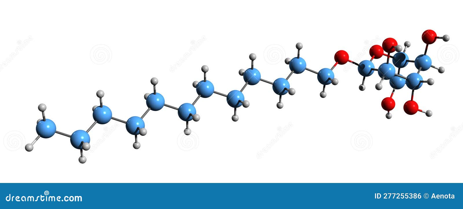 3D Image of Coco Glucoside Skeletal Formula Stock Illustration ...
