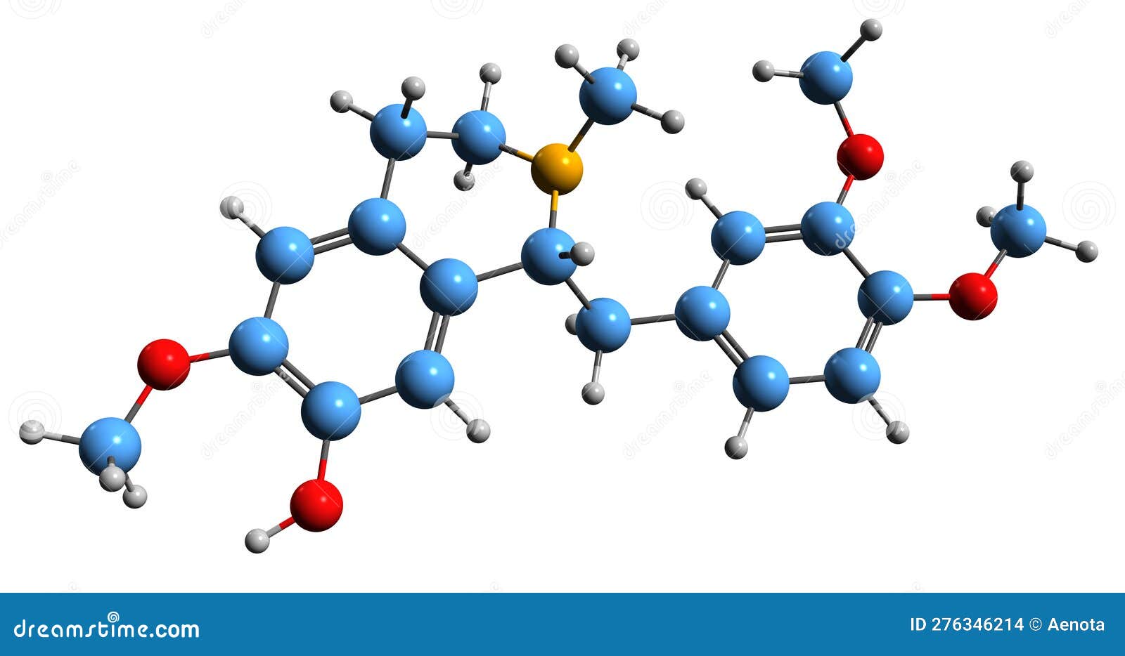 3D Image Of Codamine Skeletal Formula Stock Photography | CartoonDealer ...