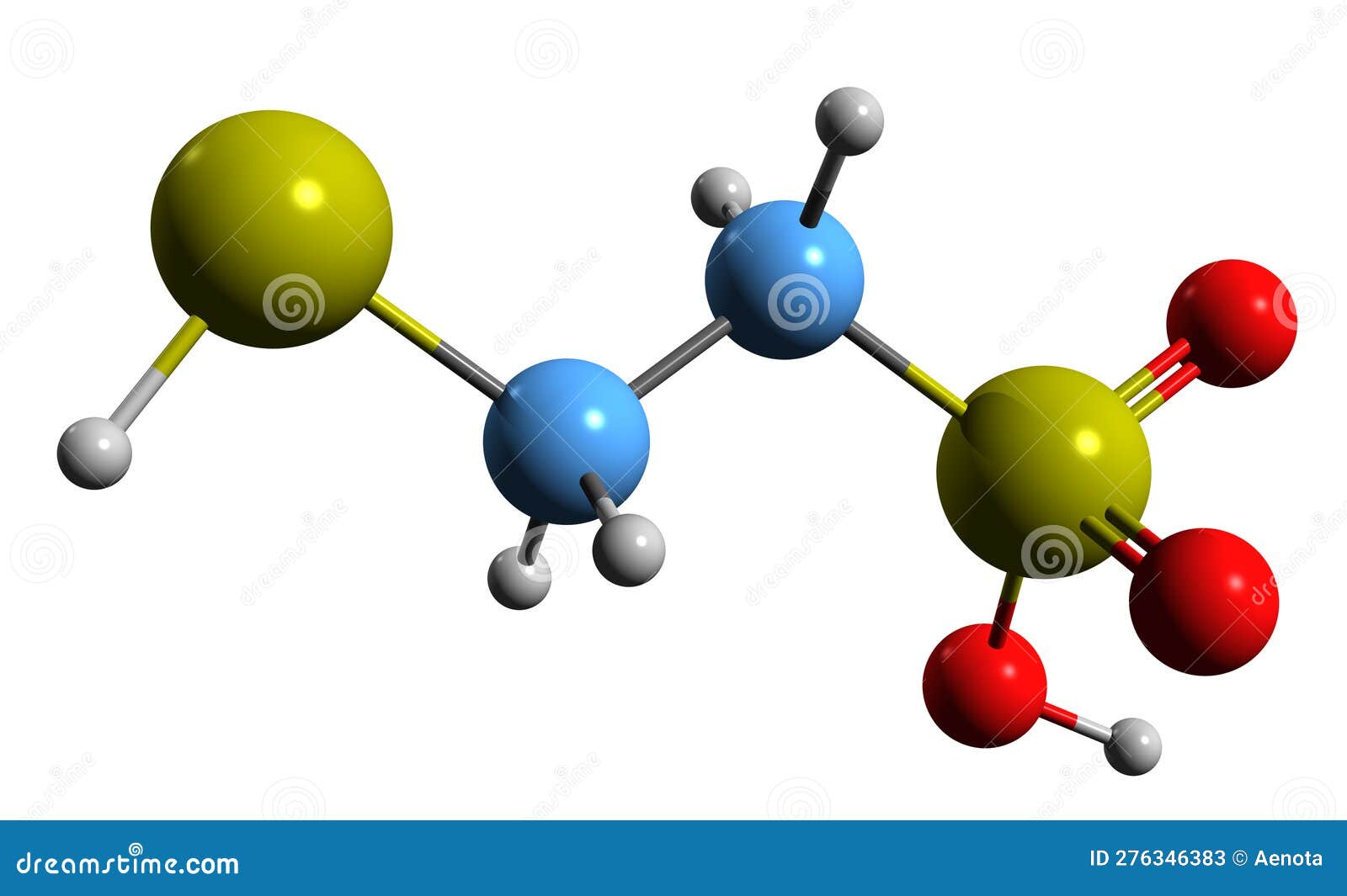 3D Image of Coenzyme M Skeletal Formula Stock Illustration ...