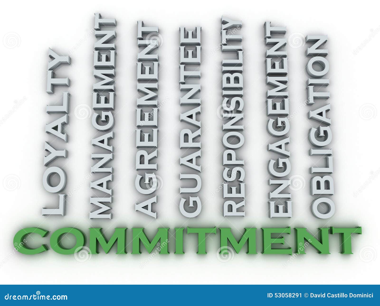 3d Image Commitment Issues Concept Word Cloud Background Stock ...