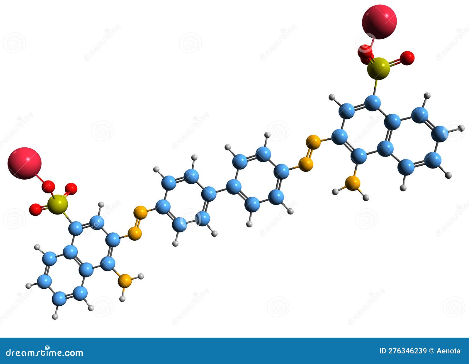 3D Image of Congo Red Skeletal Formula Stock Illustration ...
