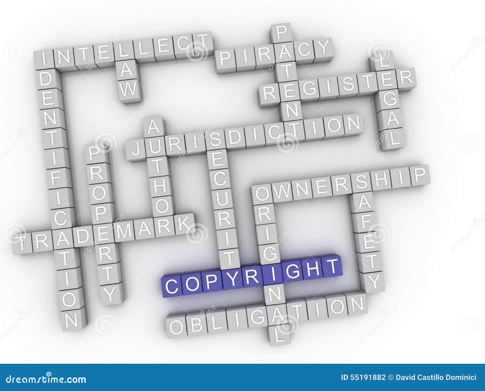 3d Image Copyright Issues Concept Word Cloud Background Stock ...