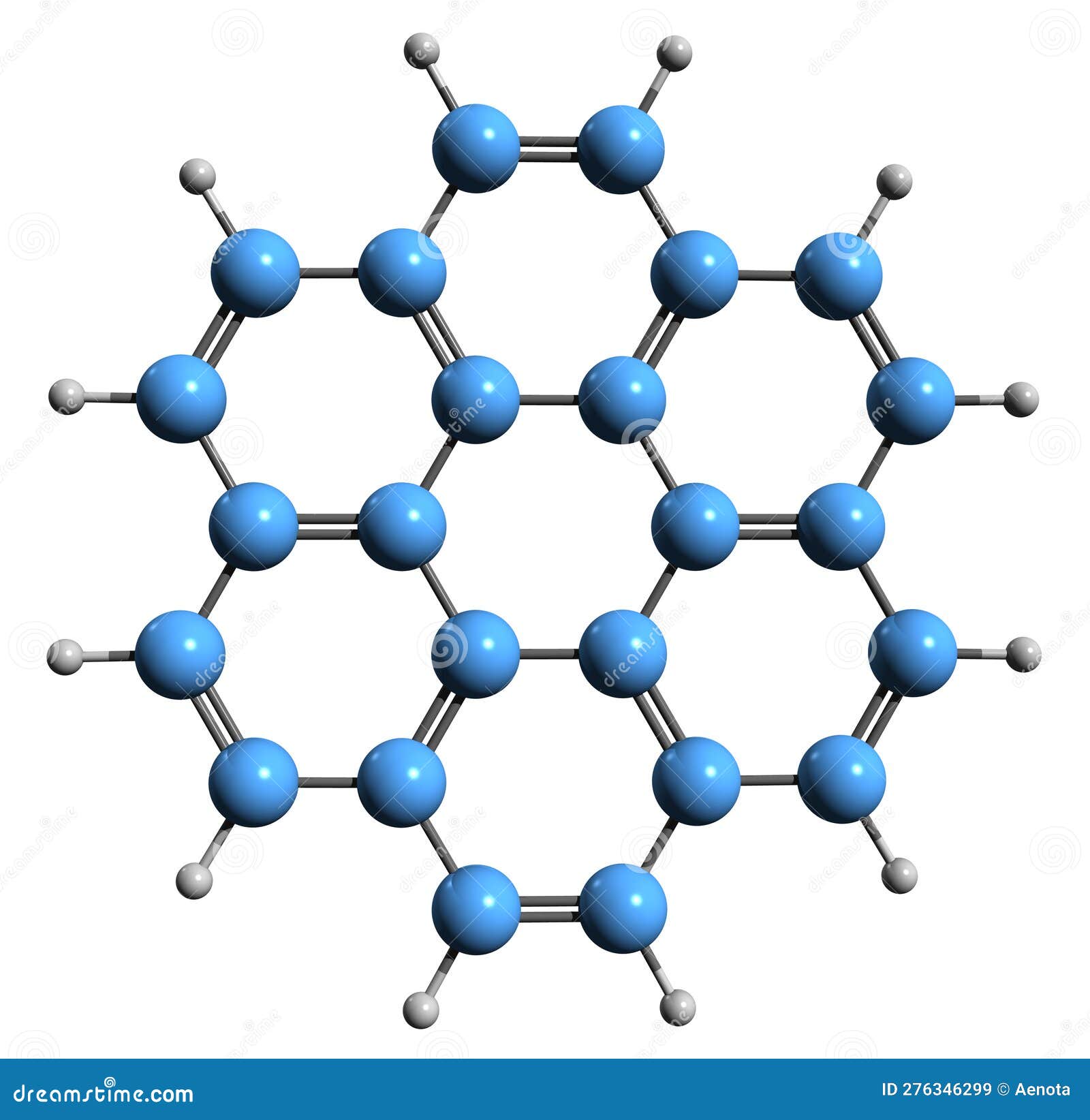 Coronene Molecular Structure Isolated On White Royalty-Free Stock Photo ...