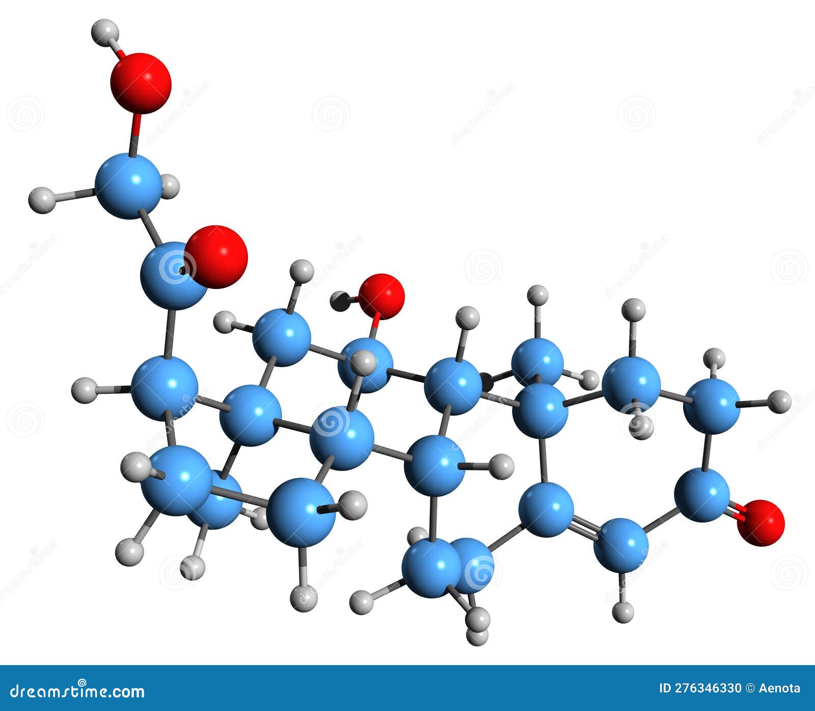 3D Image of Corticosterone Skeletal Formula Stock Illustration ...