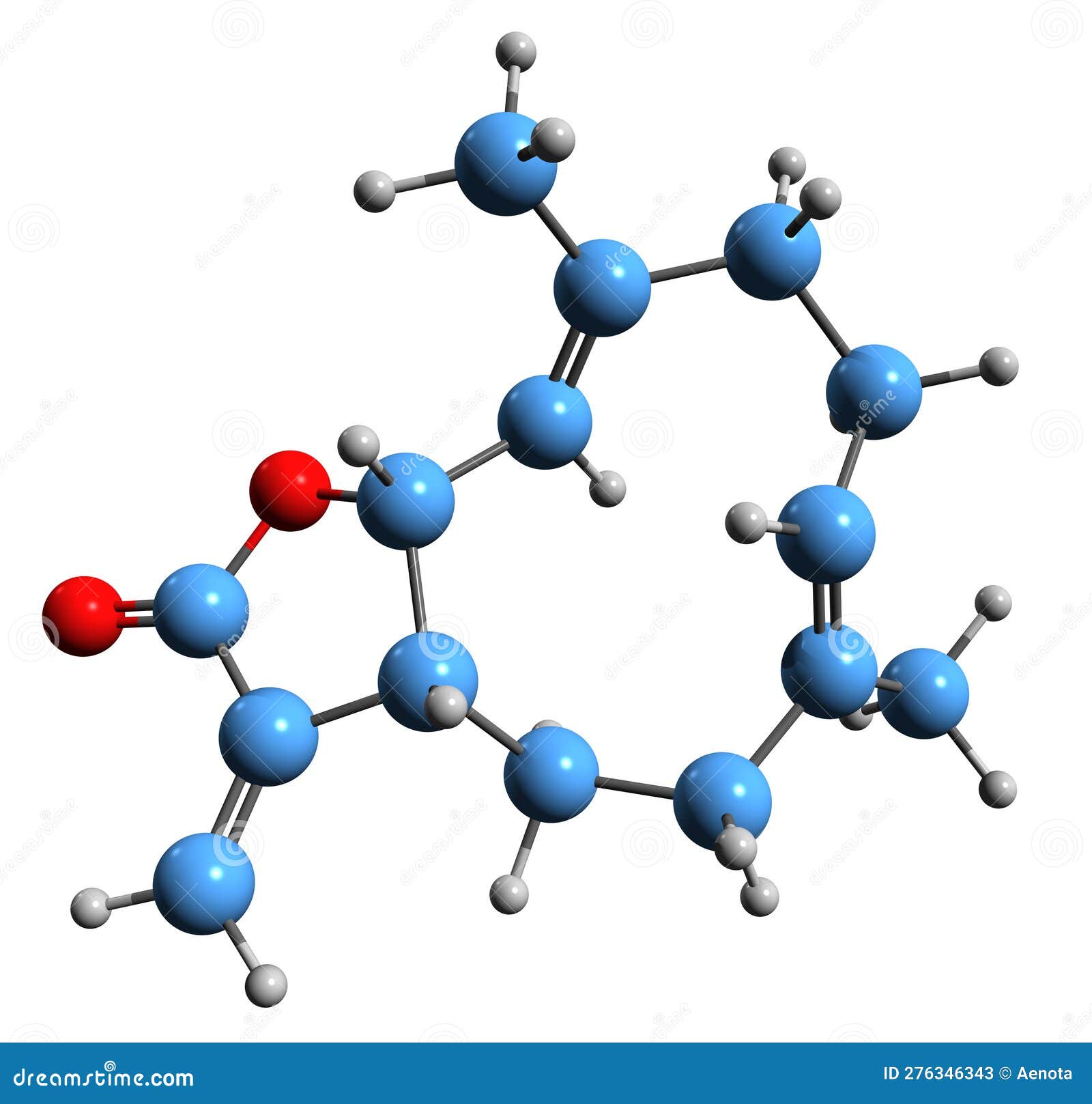 3D Image of Costunolide Skeletal Formula Stock Illustration ...