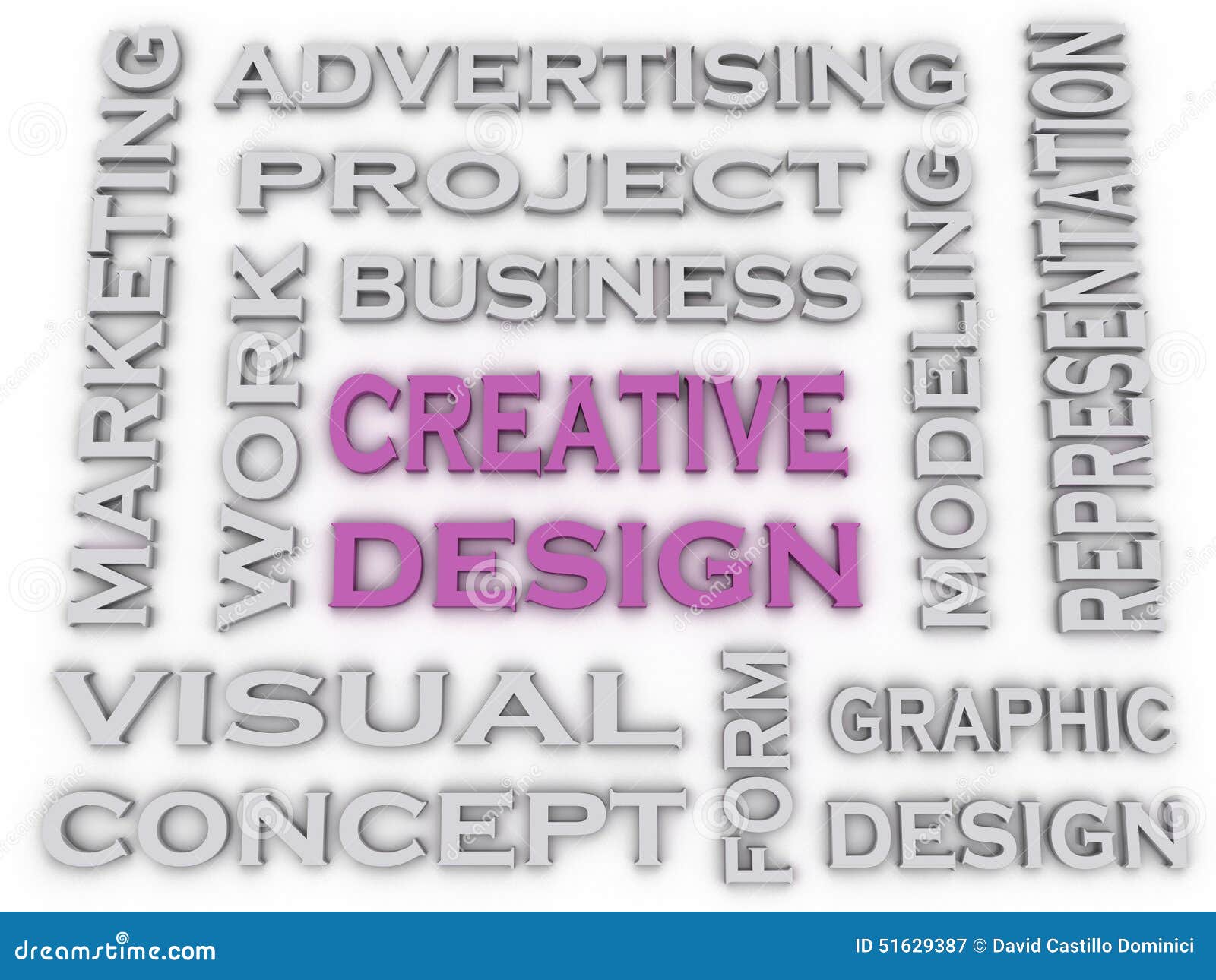 3d Image Creative Design Issues Concept Word Cloud Background Stock ...
