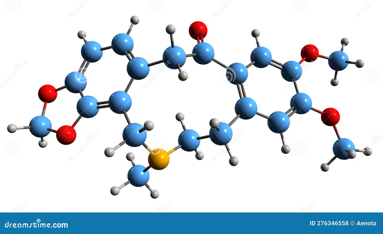 3D Image Of Cryptopine Skeletal Formula | CartoonDealer.com #276346558