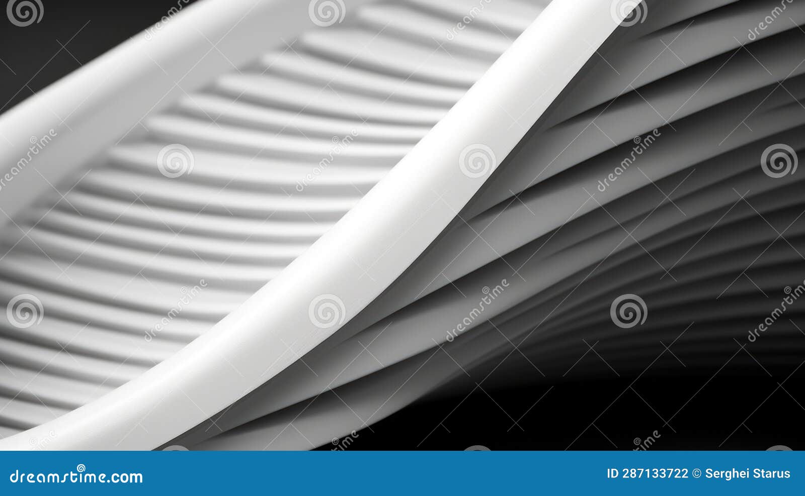 A 3d Image of a Curved Object. Generative AI Image. Stock Illustration ...