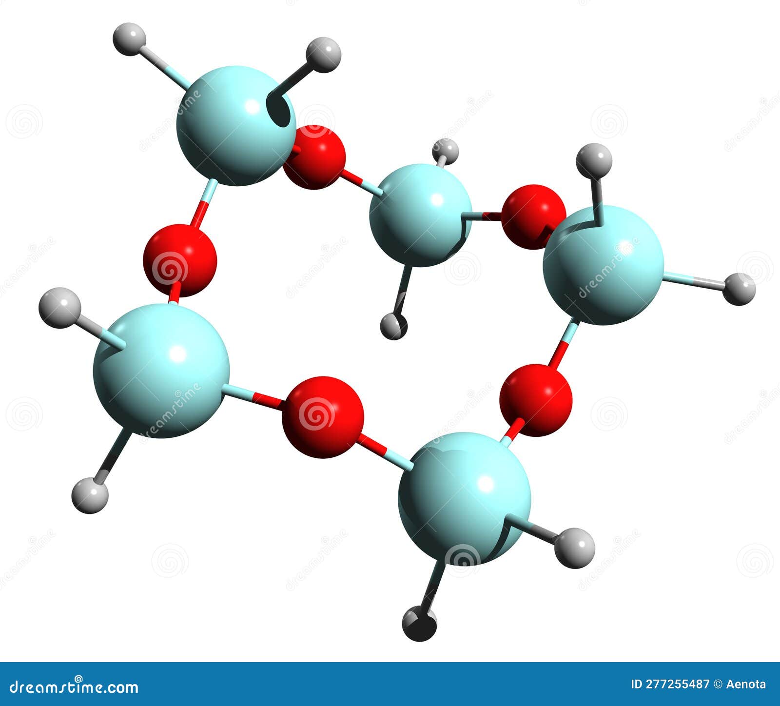 3D Image of Cyclopentasiloxane Skeletal Formula Stock Illustration ...