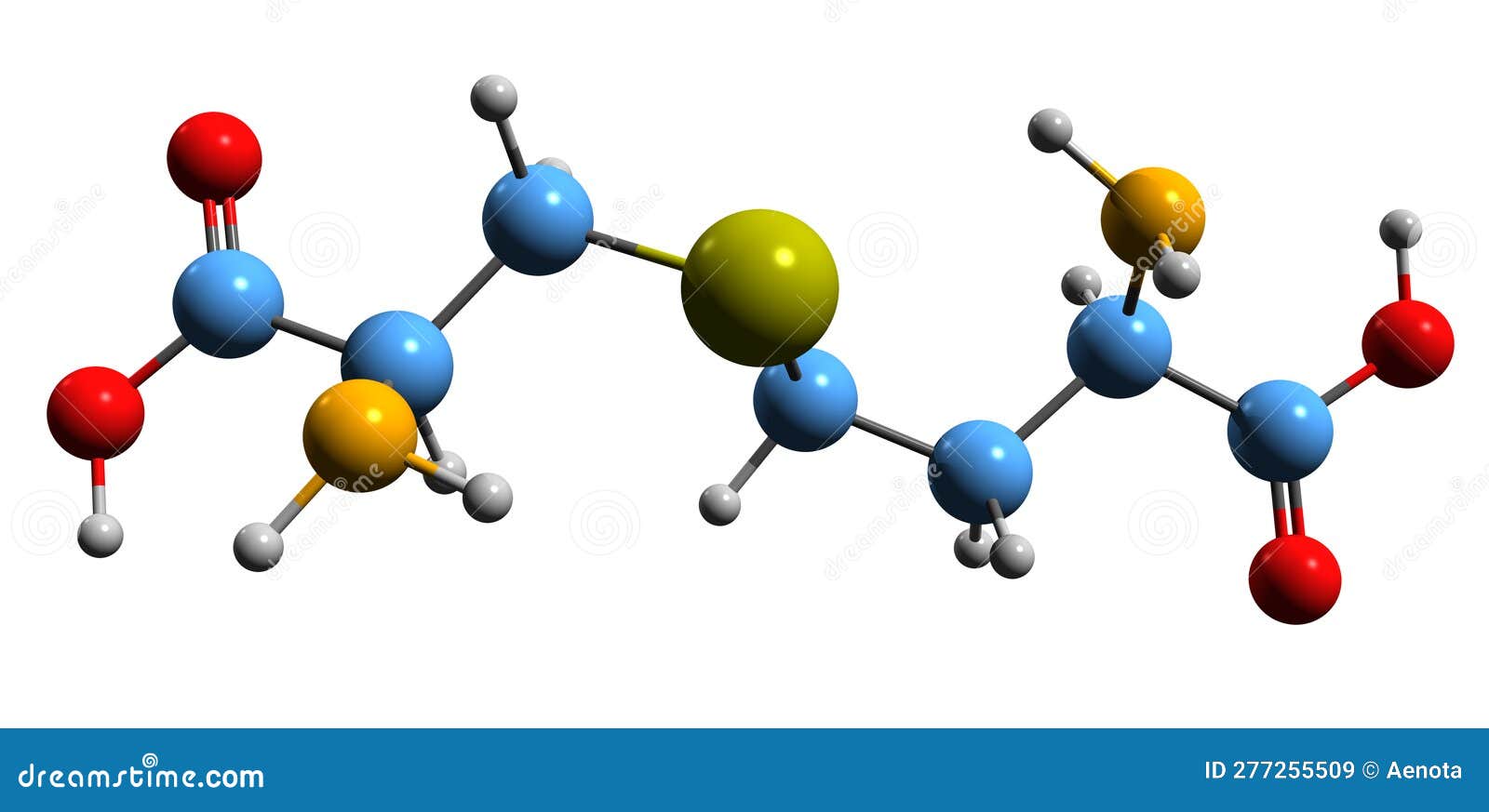 3D Image of Cystathionine Skeletal Formula Stock Illustration ...
