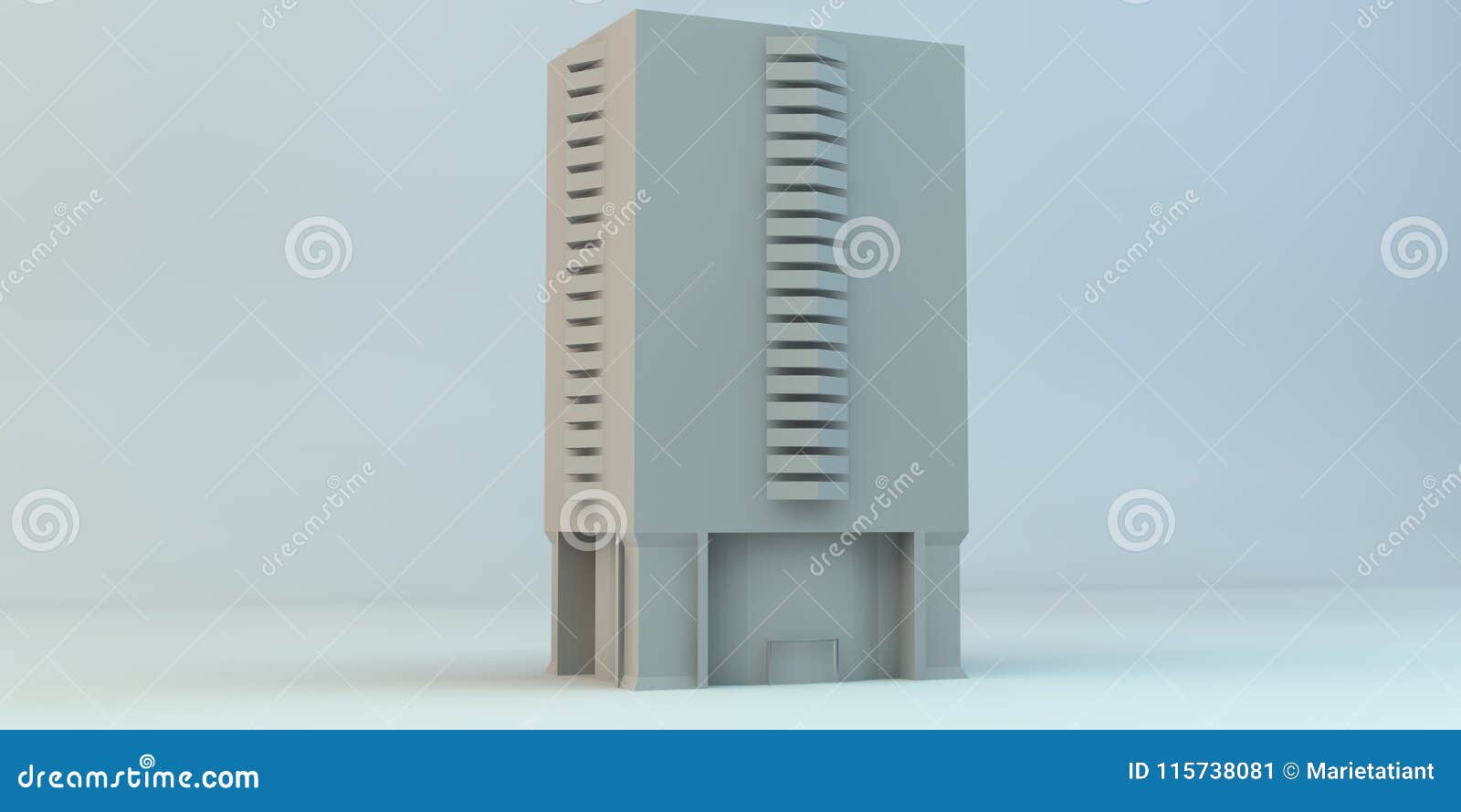 3d building render. stock illustration. Illustration of digital - 115738081