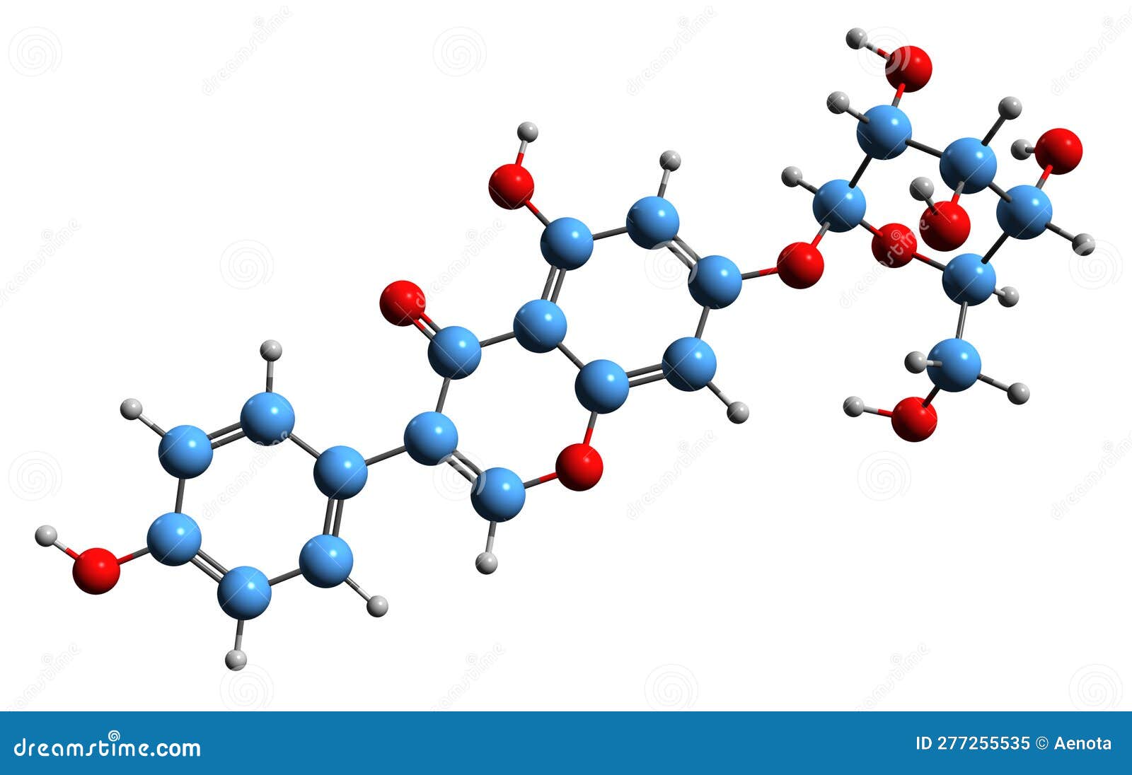 Daidzein Isoflavone Molecule Vector Illustration | CartoonDealer.com ...