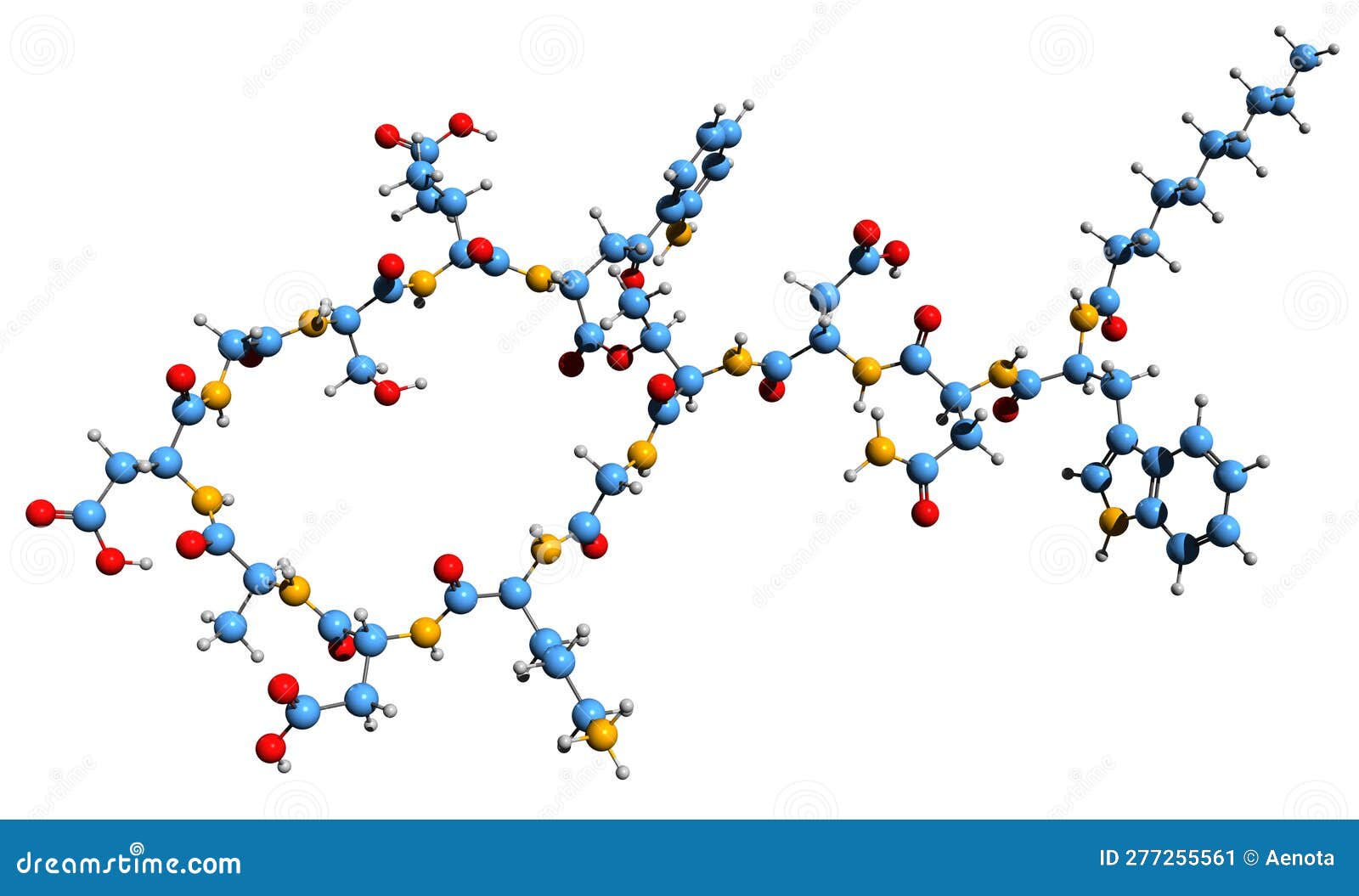 3D Image of Daptomycin Skeletal Formula Stock Illustration ...