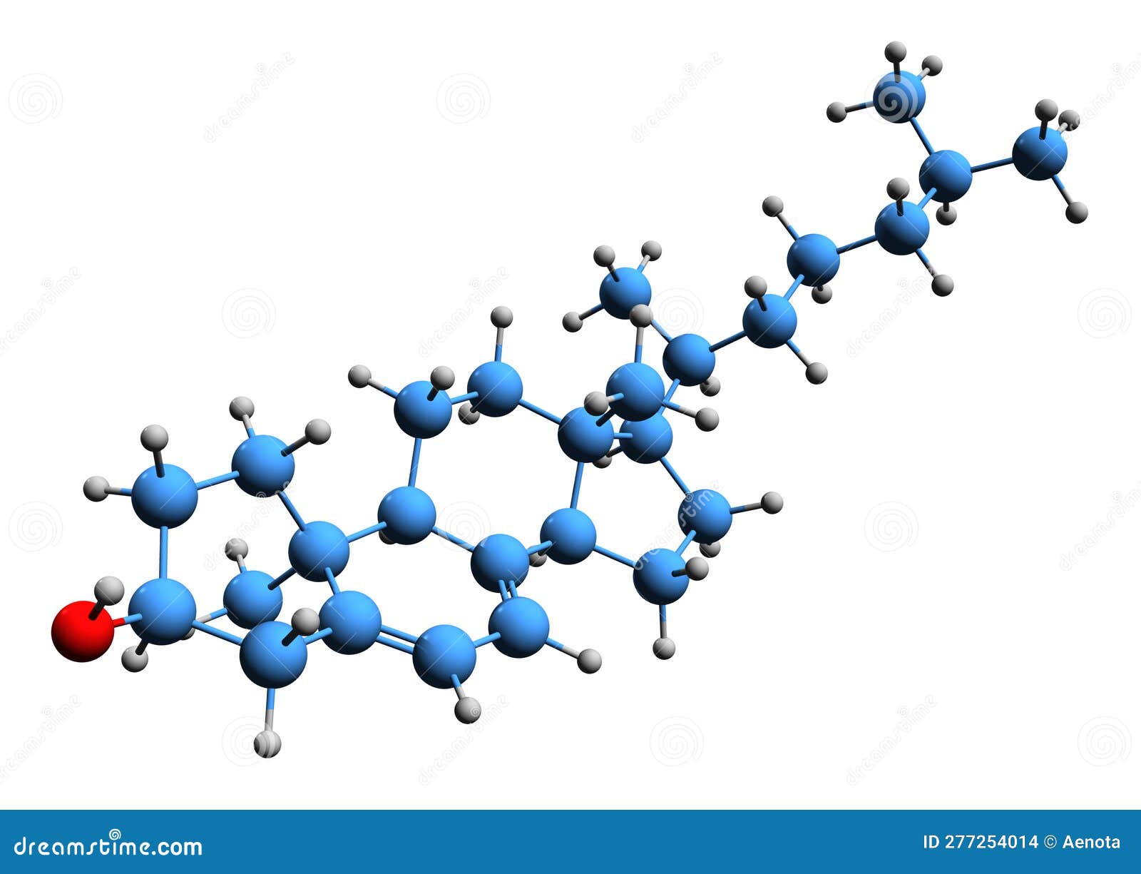 3D Image Of 7-Dehydrocholesterol Skeletal Formula Stock Photography ...