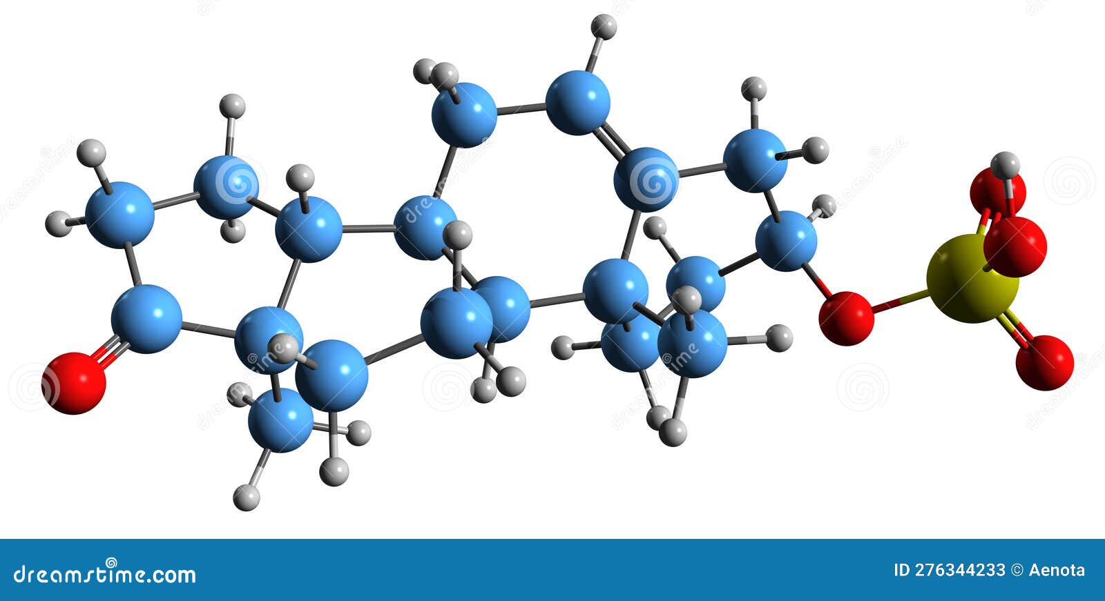 3D Image of Dehydroepiandrosterone Sulfate Skeletal Formula Stock ...