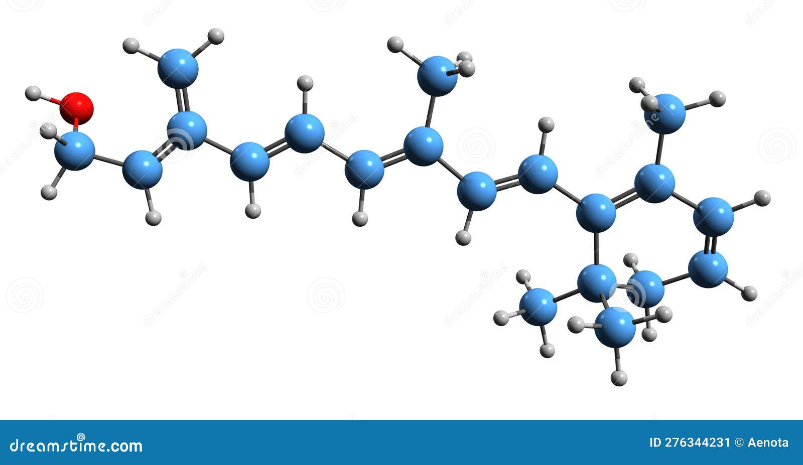 3D Image of Dehydroretinal Skeletal Formula Stock Illustration ...