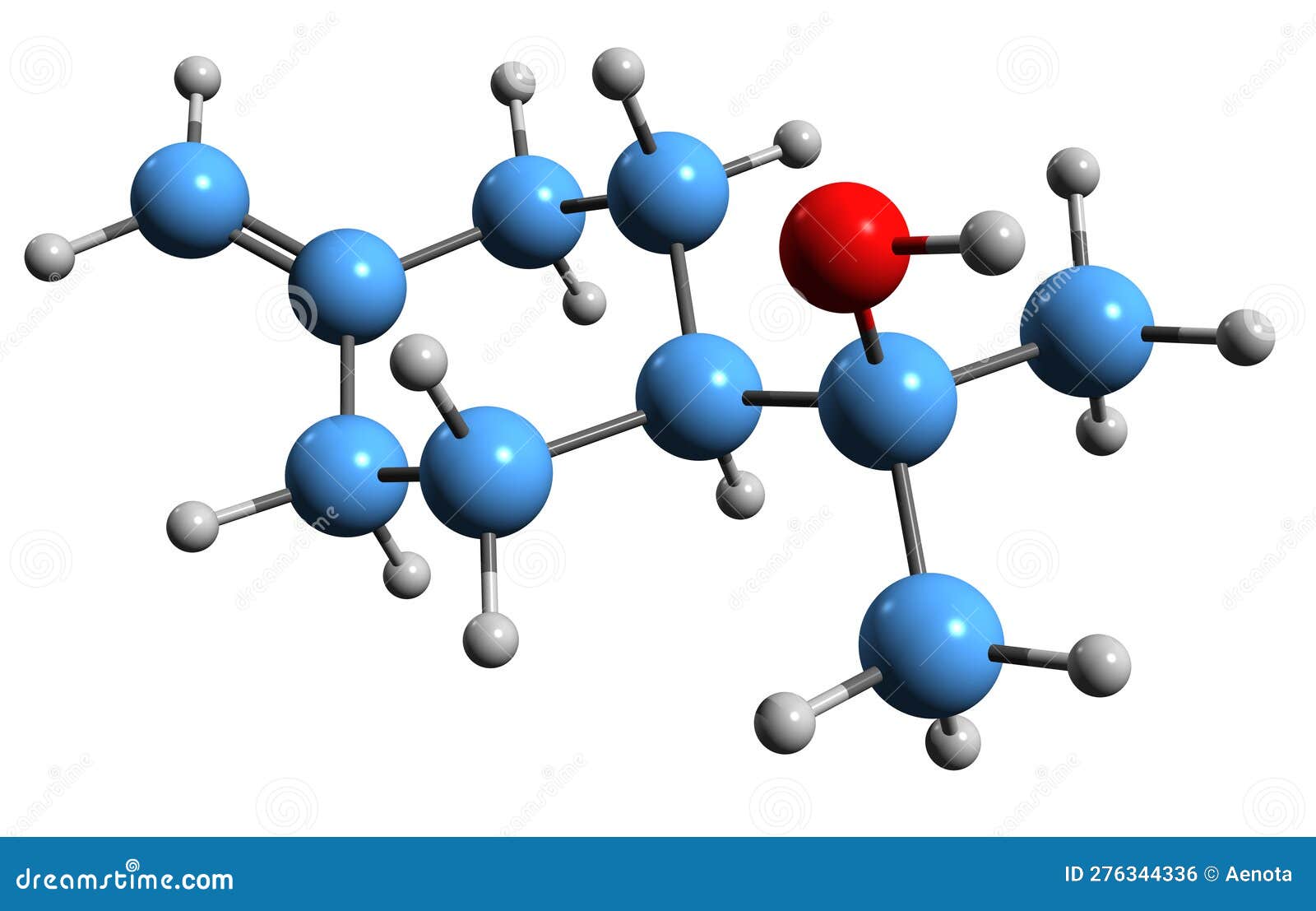 3D Image of Delta-terpineol Skeletal Formula Stock Illustration ...