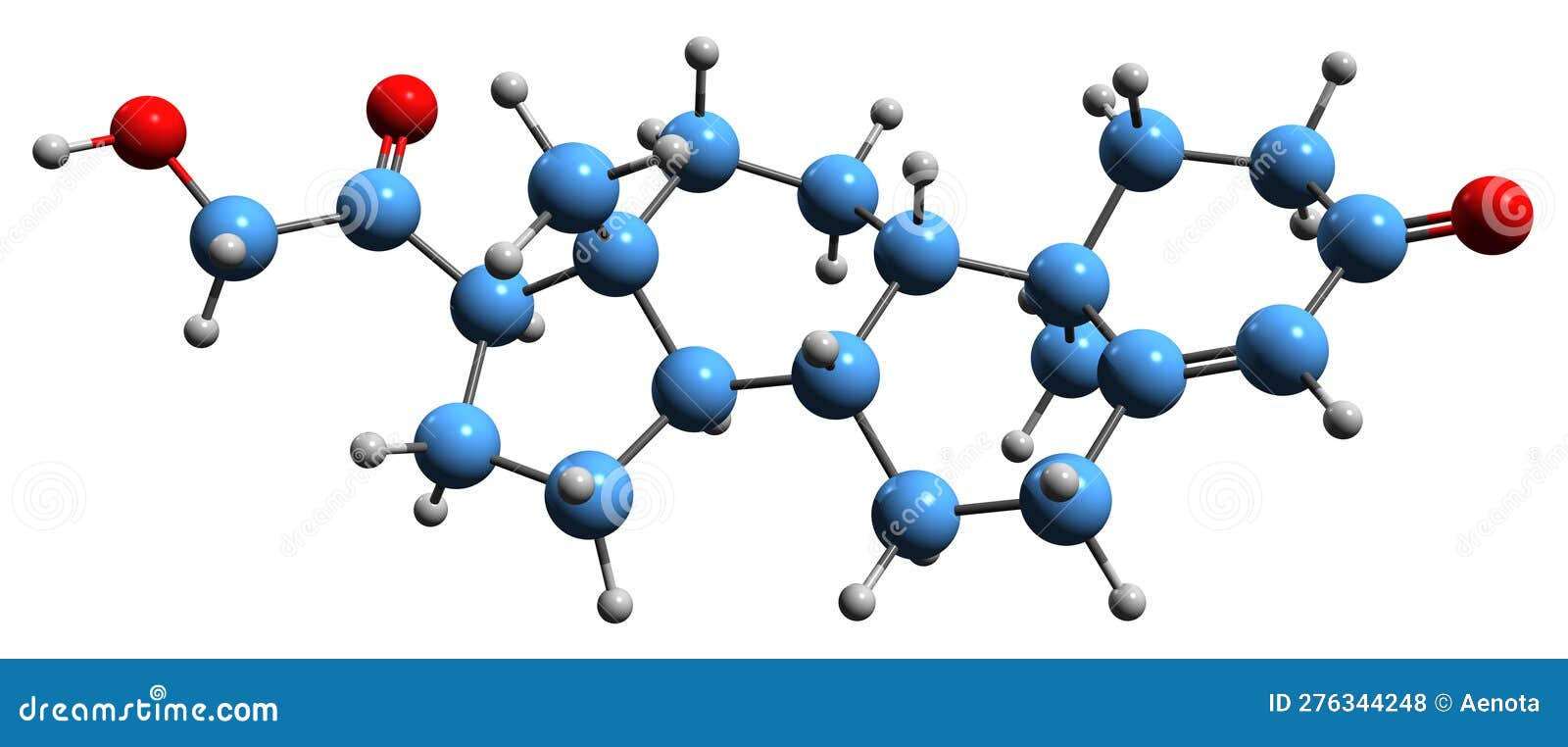 3D Image Of Deoxycorticosterone Skeletal Formula Royalty-Free Stock ...