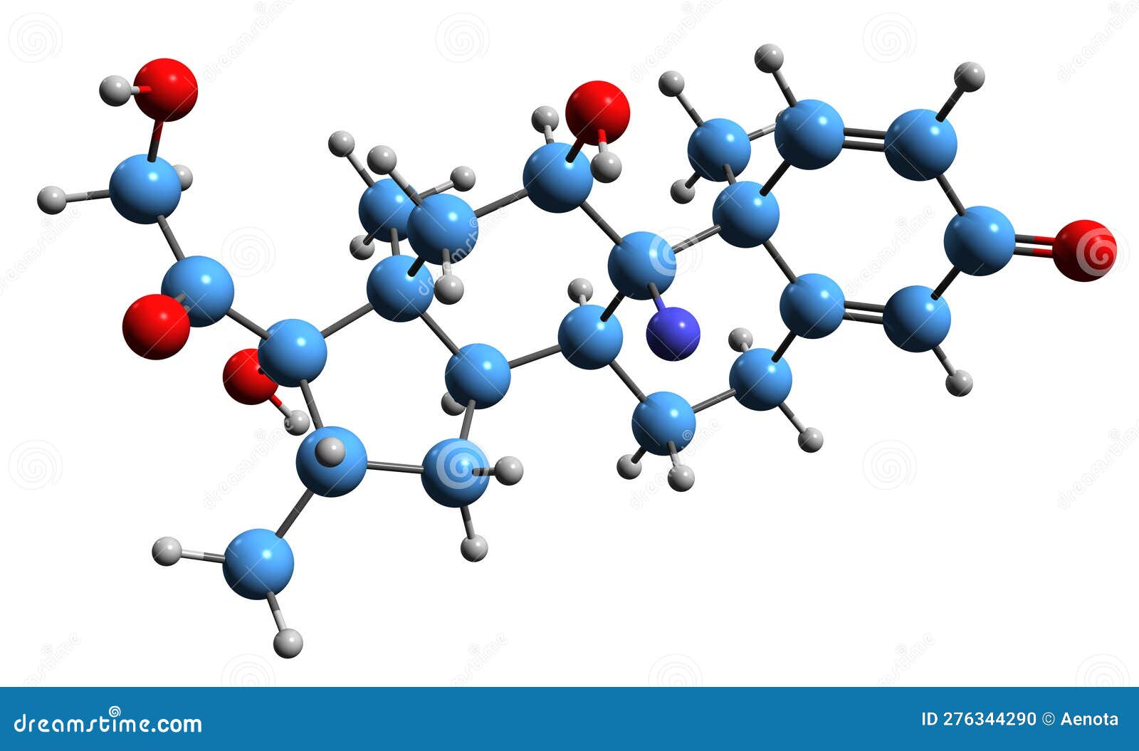 3D Image of Dexamethasone Skeletal Formula Stock Illustration ...