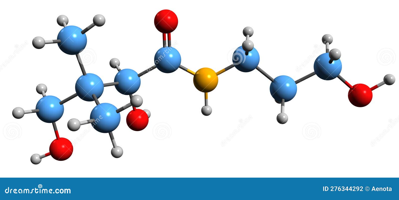 3D Image of Dexpanthenol Skeletal Formula Stock Illustration ...