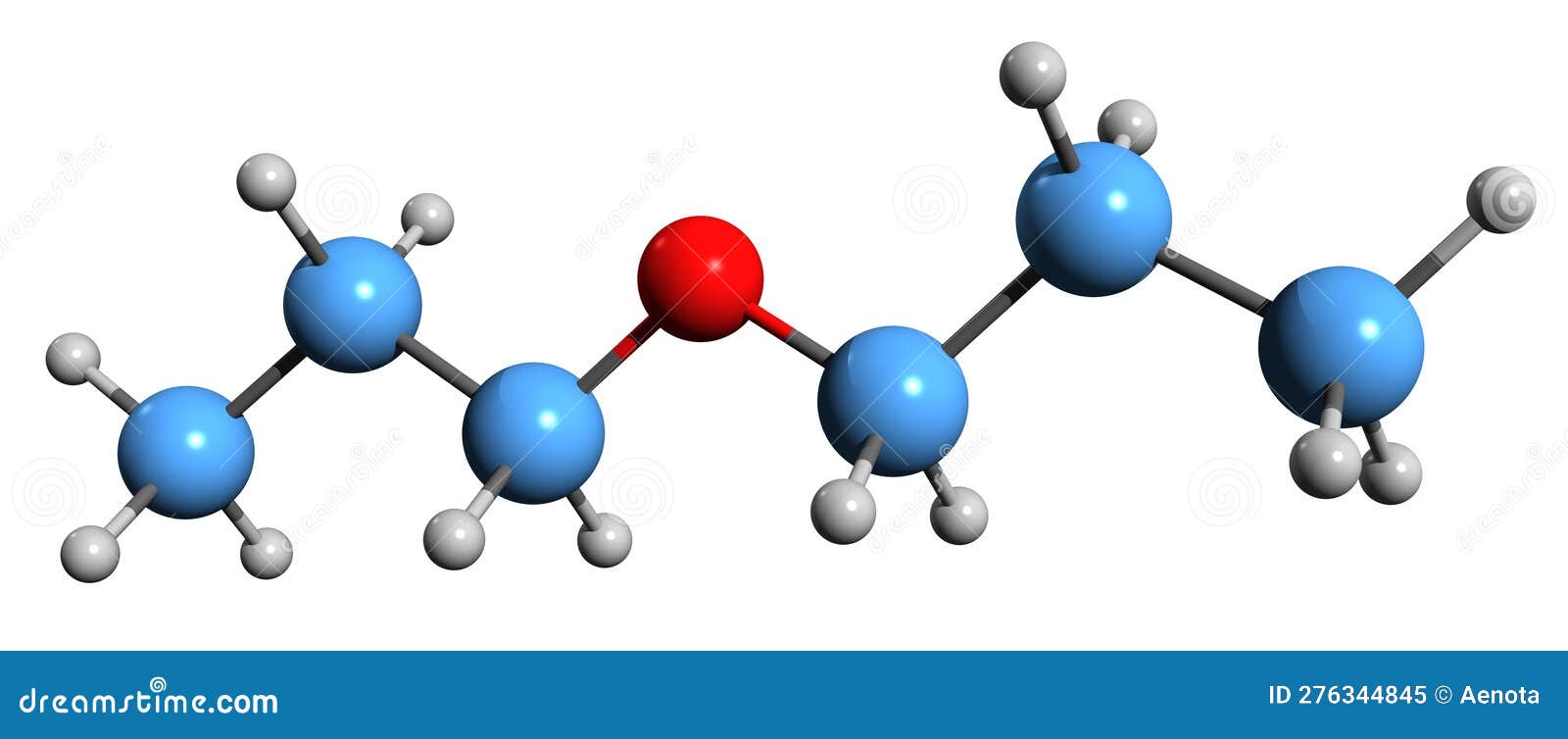 3D Image of Di-n-propyl Ether Skeletal Formula Stock Illustration ...