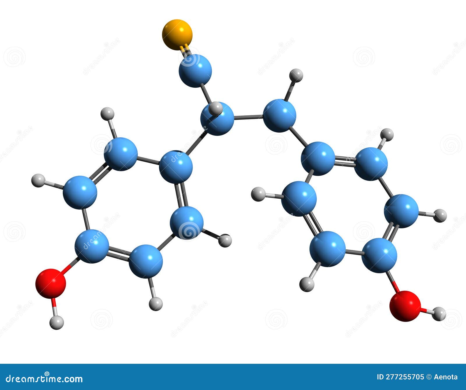 3D Image of Diarylpropionitrile Skeletal Formula Stock Illustration ...