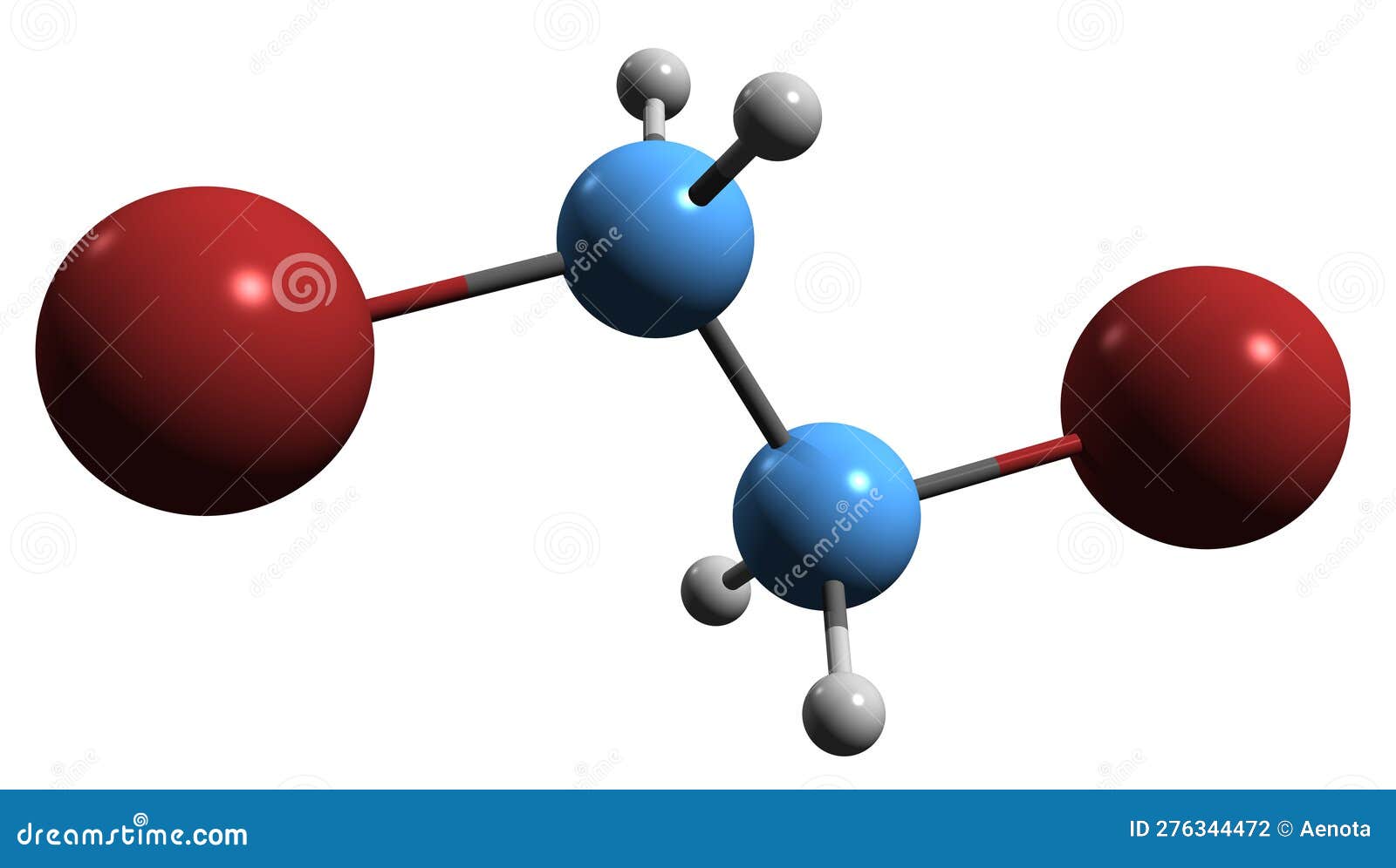 Ethylene Dibromide EDB, 1,2-dibromoethane Fumigant Molecule. Skeletal ...