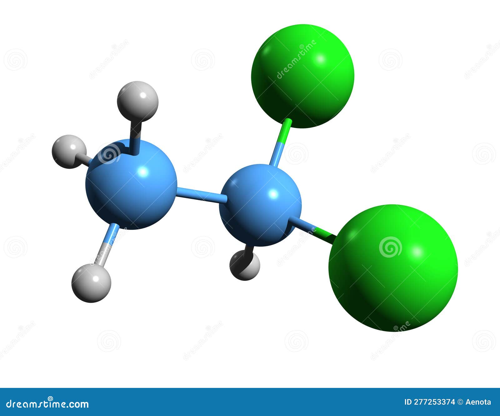 1,2-dichloroethane Molecule. Conceptual Molecular Model. Chemical 3d ...
